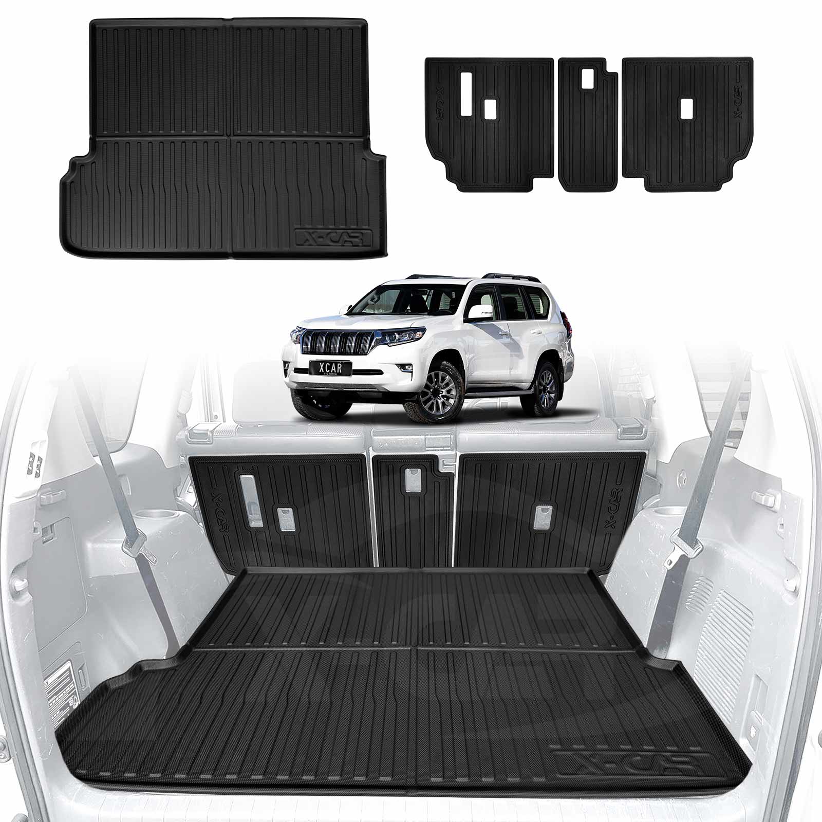 Toyota Prado Boot Liner (7 Seats) 150 Series 2009-2024 Cargo Mat Back ...