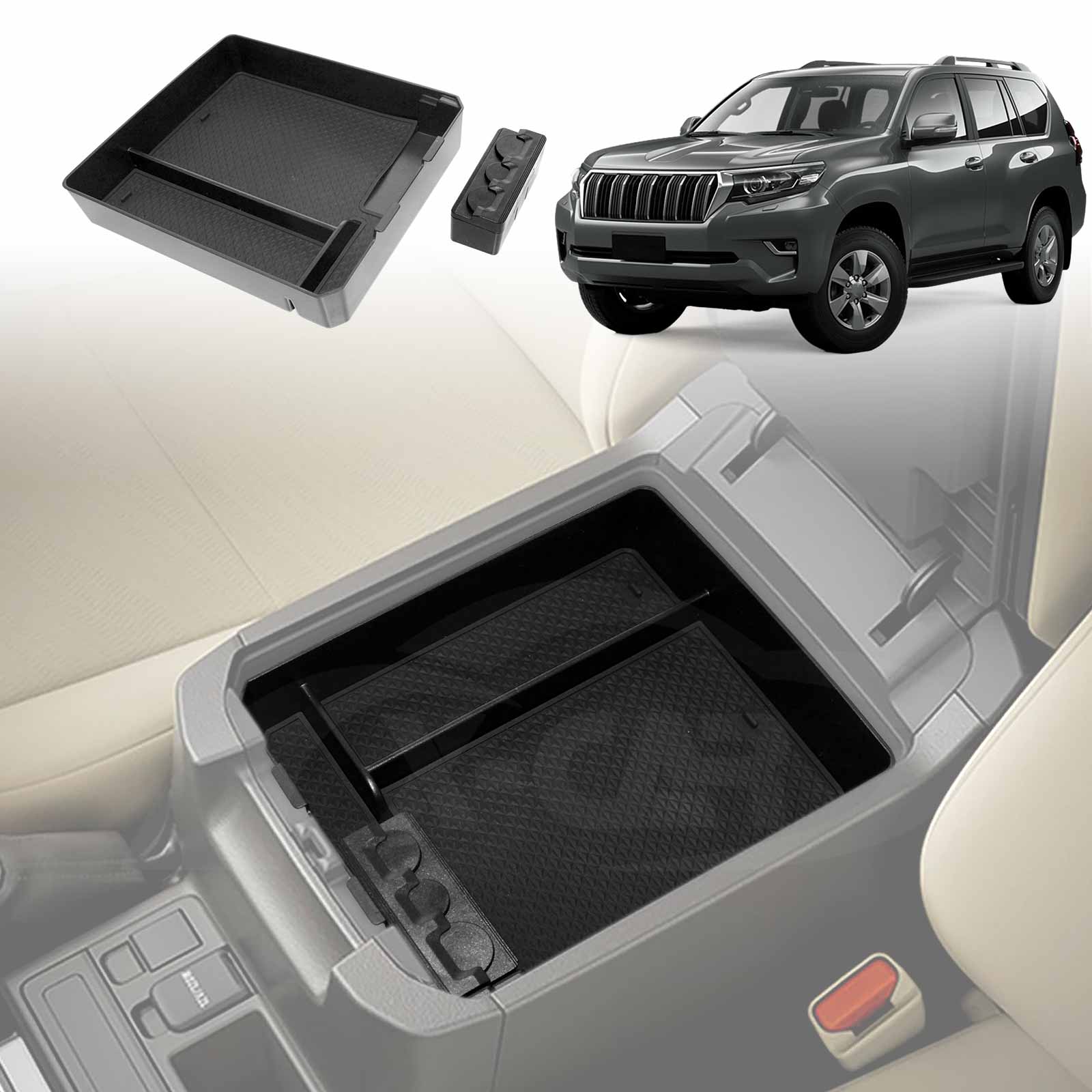 Armrest Organizer Tray for Toyota Prado 150 Series 2009-2024 Storage ...