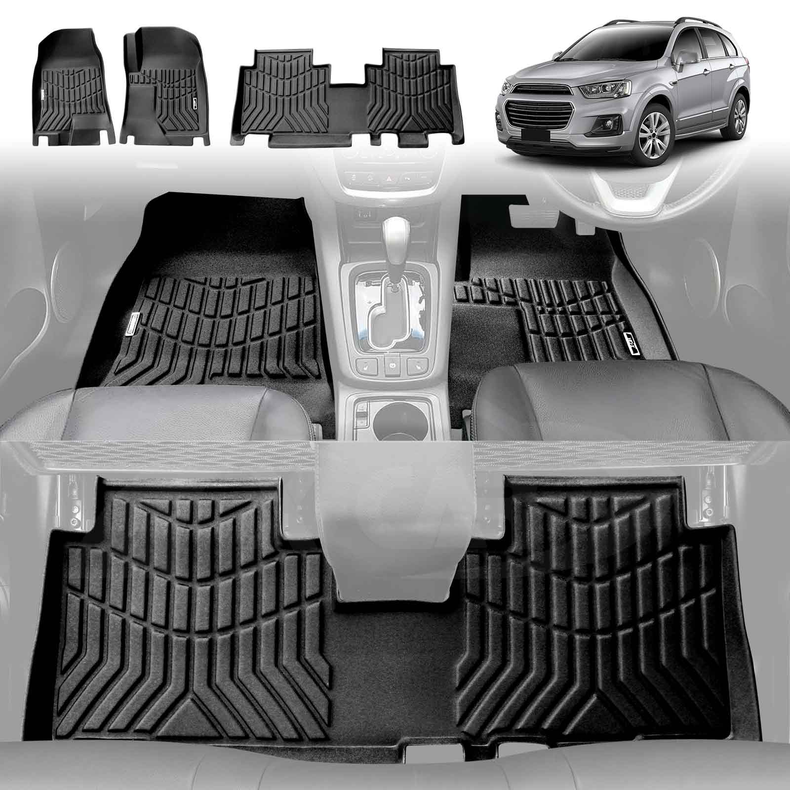 Floor Mats for Holden Captiva 2006-2017 Heavy Duty All Weather Car Mats ...