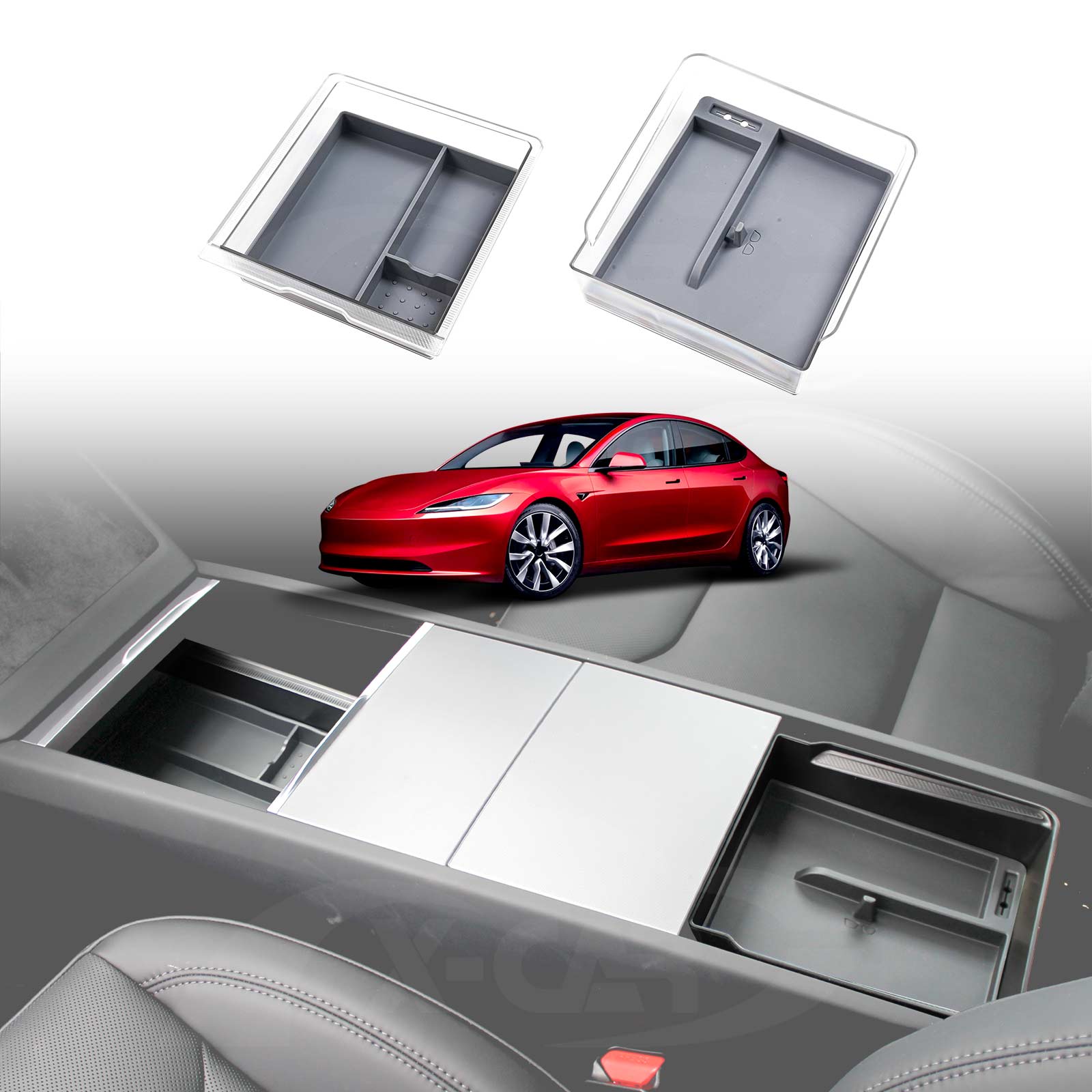 Tesla Model 3 Highland 2023-Onwards Premium Centre Console Organizer ...