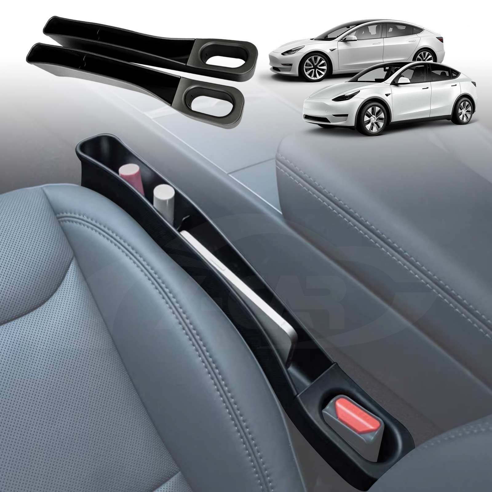 Car Seat Gap TPE Filler Box Organizer for Tesla Model 3 2017-2023 and ...