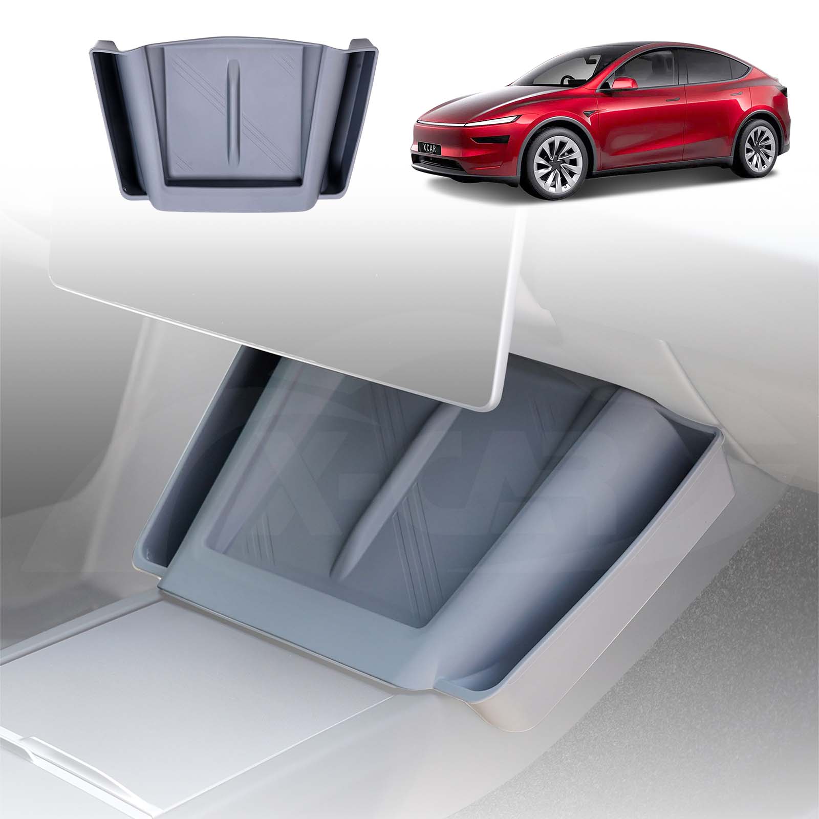 Tesla Model Y Juniper Center Console Wireless Charging Anti-Slip Silic ...