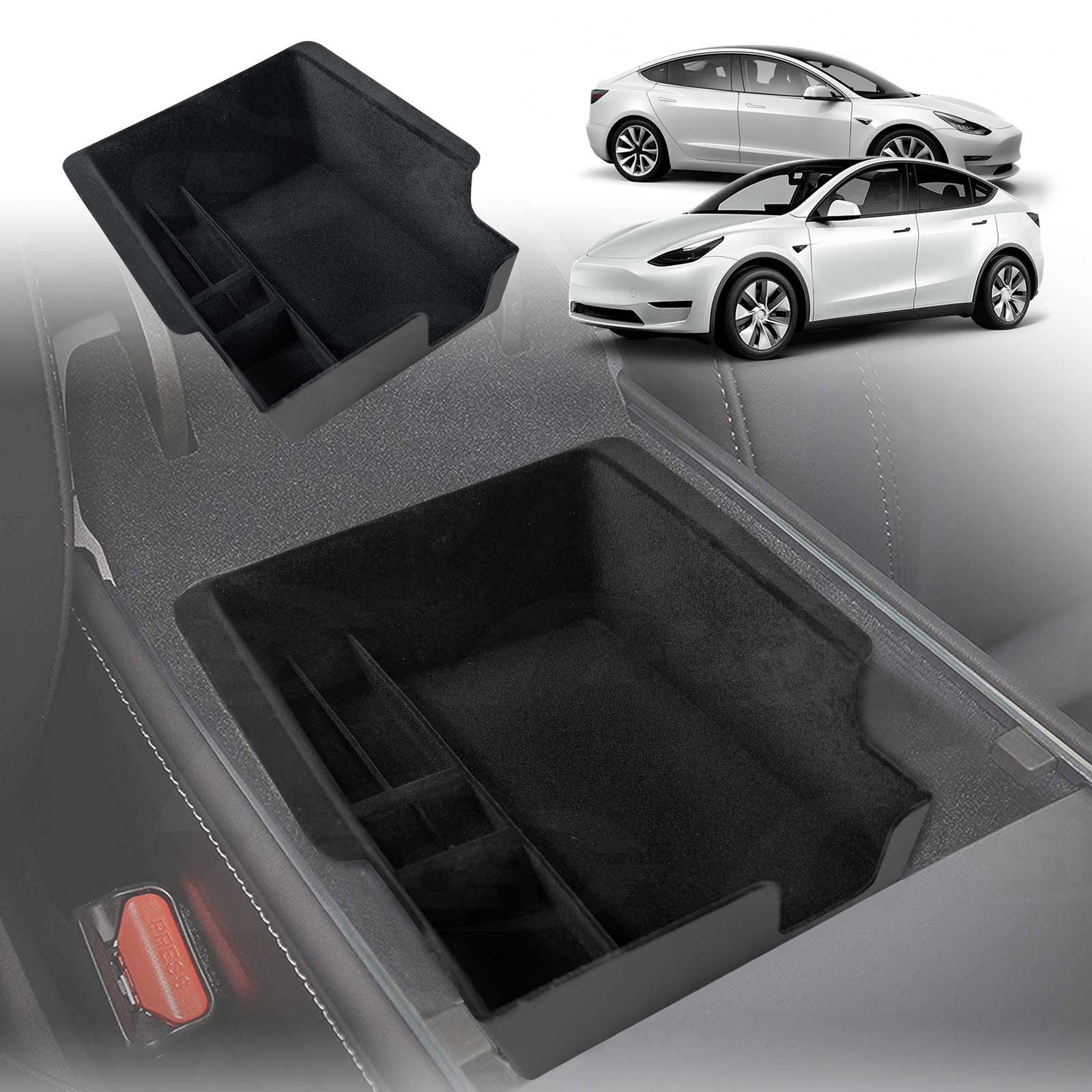 Centre Console Organizer Tray for Tesla Model 3 2021-2023 and Model Y ...