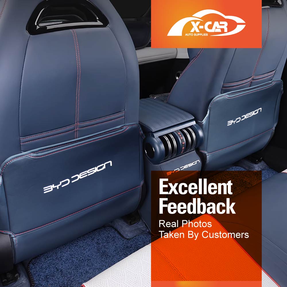 BYD Atto 3 2022-2025 Car Seat Back Protectors Anti-Kick Mats PU Leather ...