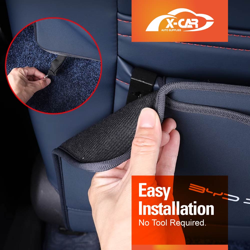 BYD Atto 3 2022-2025 Car Seat Back Protectors Anti-Kick Mats PU Leather ...