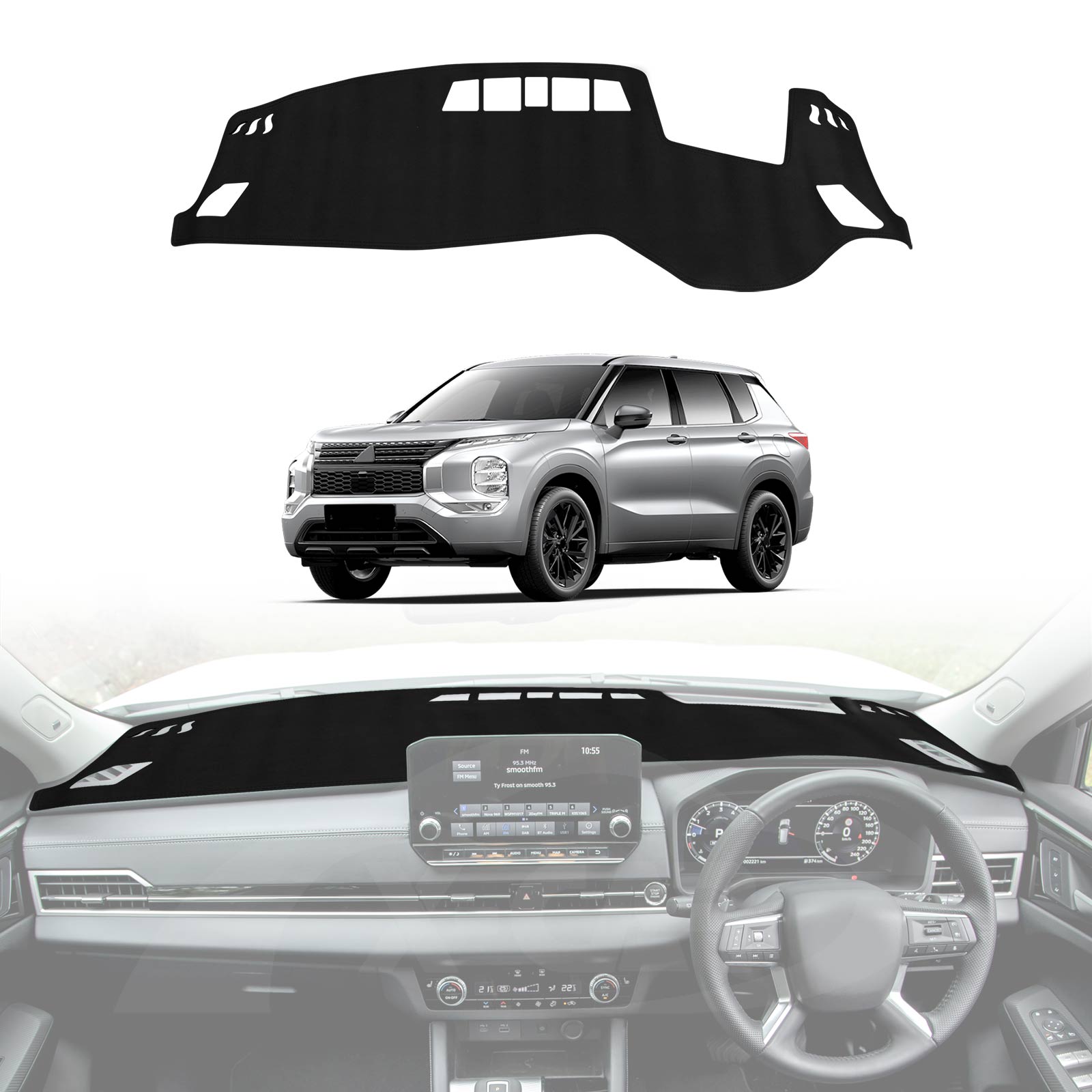 Dash Mat for Mitsubishi Outlander 2021-2024 Non-Slip Pad Cover | X-CAR