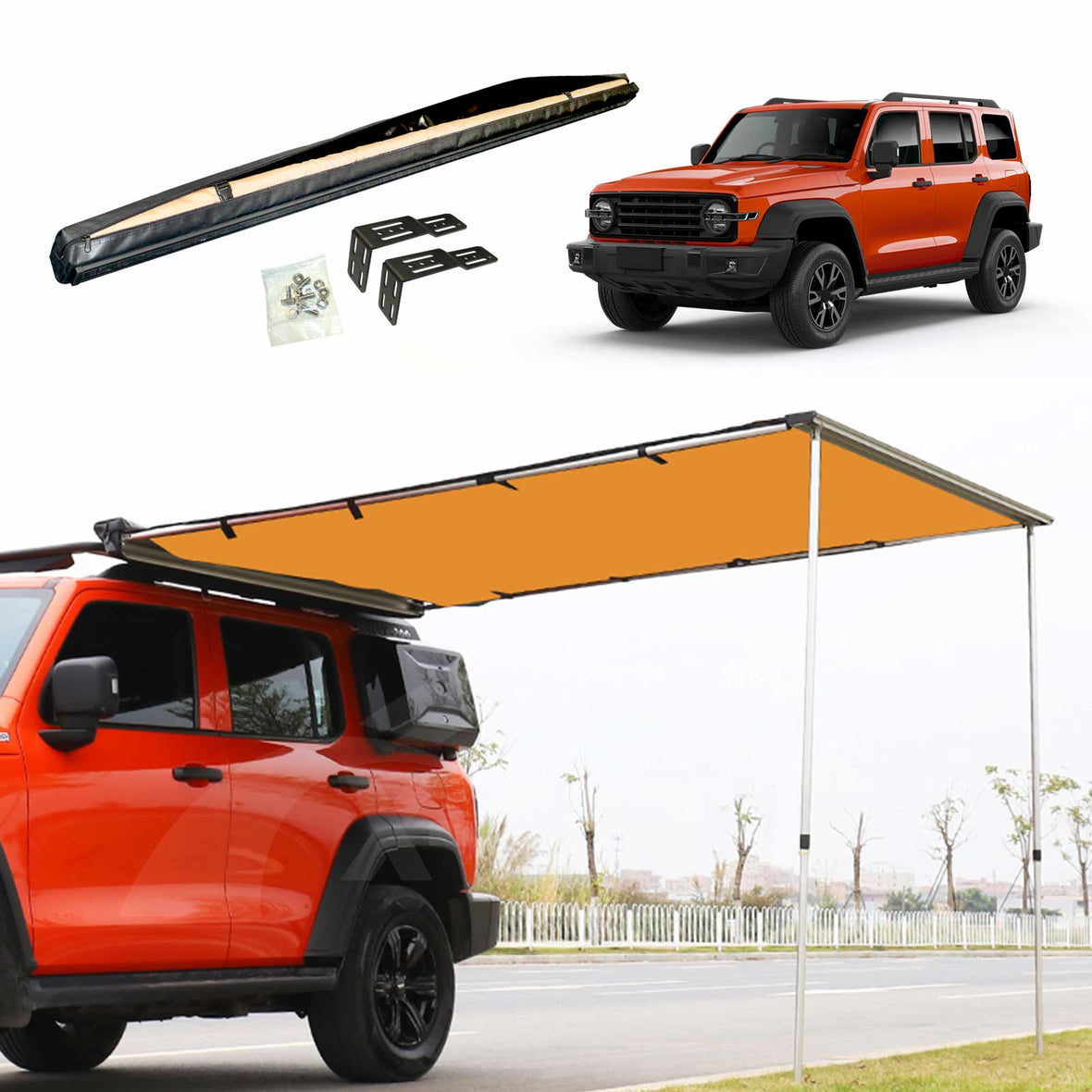 Car Side Awning UV Waterproof Camping Shade for GWM Tank 300 4WD Durab ...