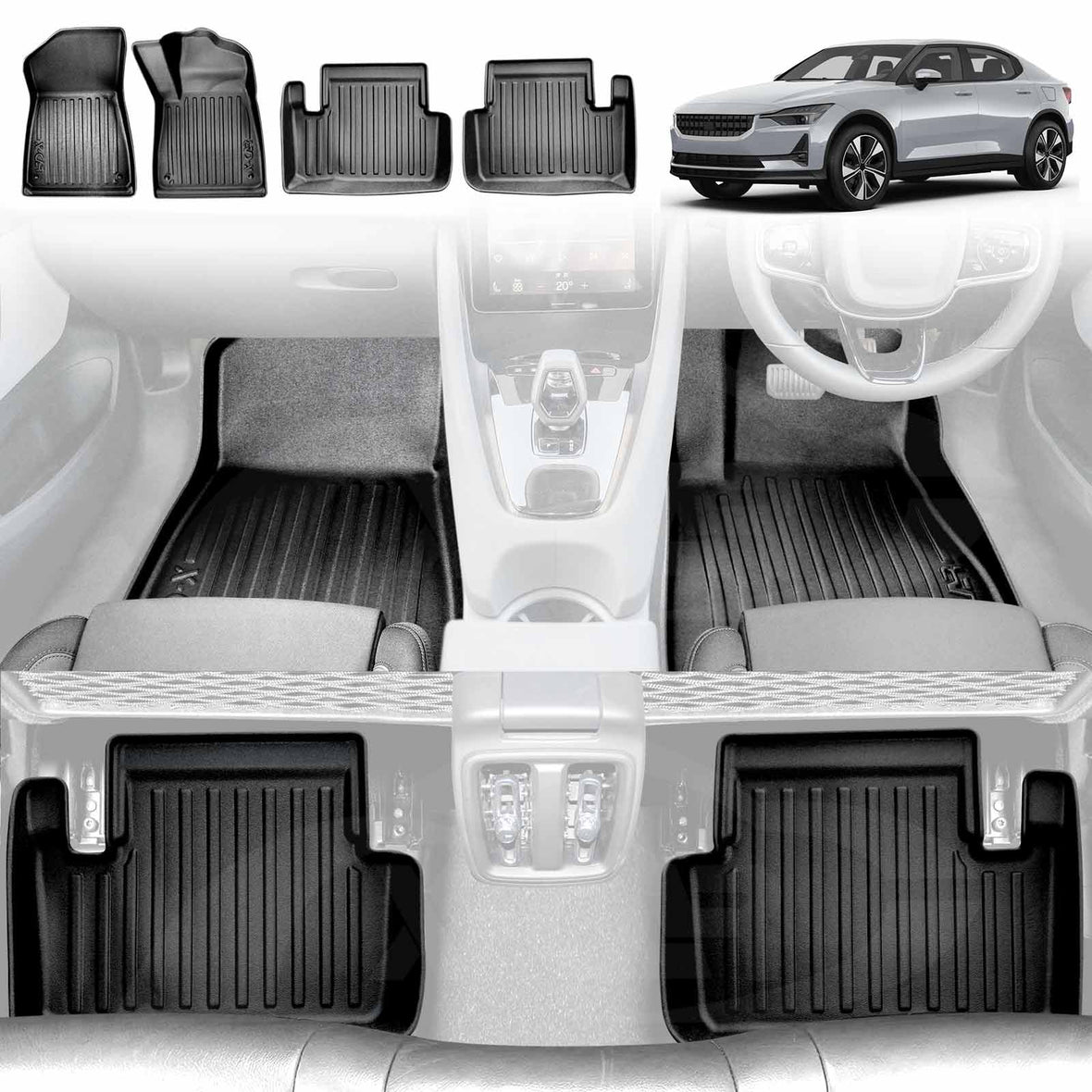 Polestar 2 Car Accessories Australia | Car Floor Mats & Boot Liners | X-CAR