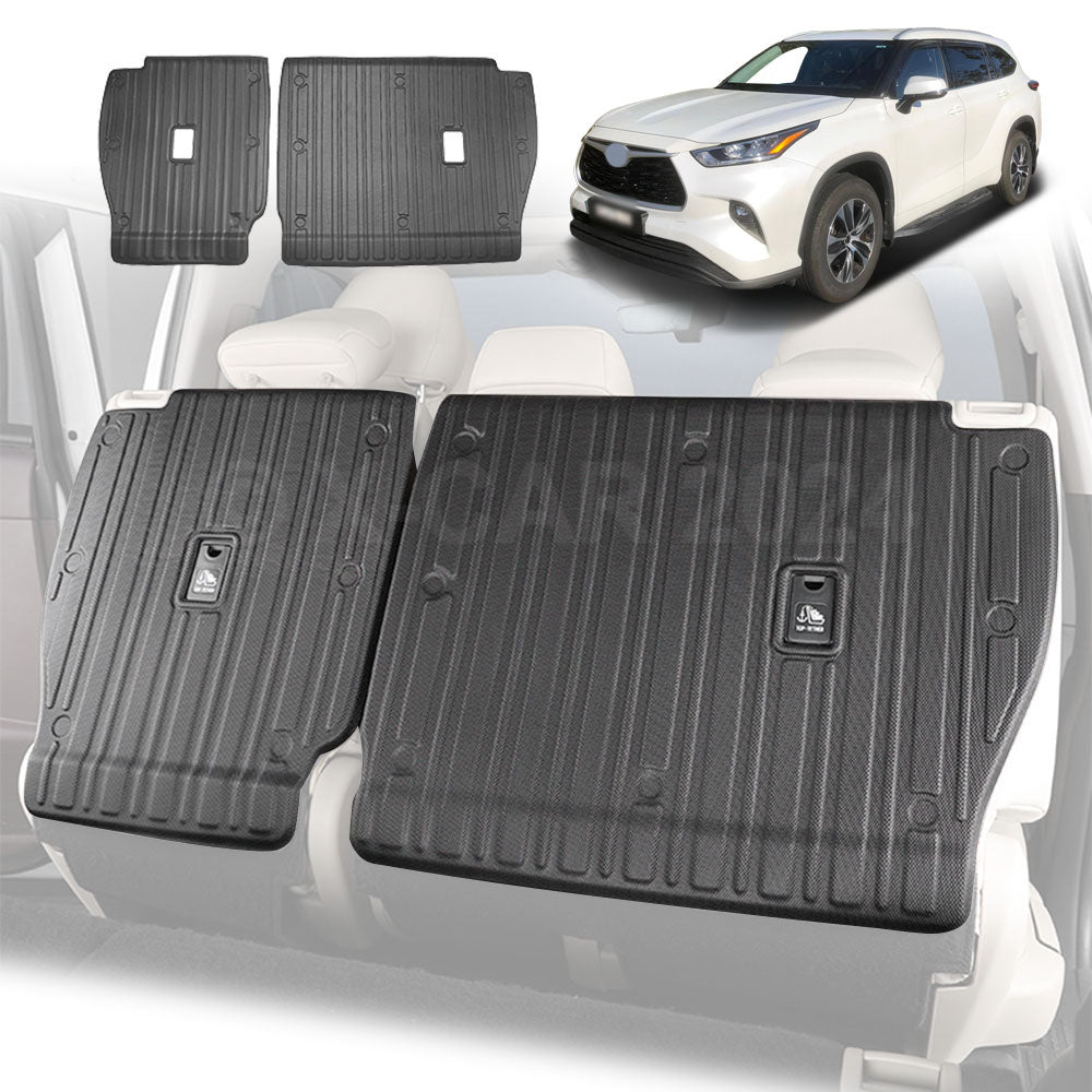 Kick mats for TOYOTA KLUGER 2021-2024 Car Back Seats Protector Heavy ...