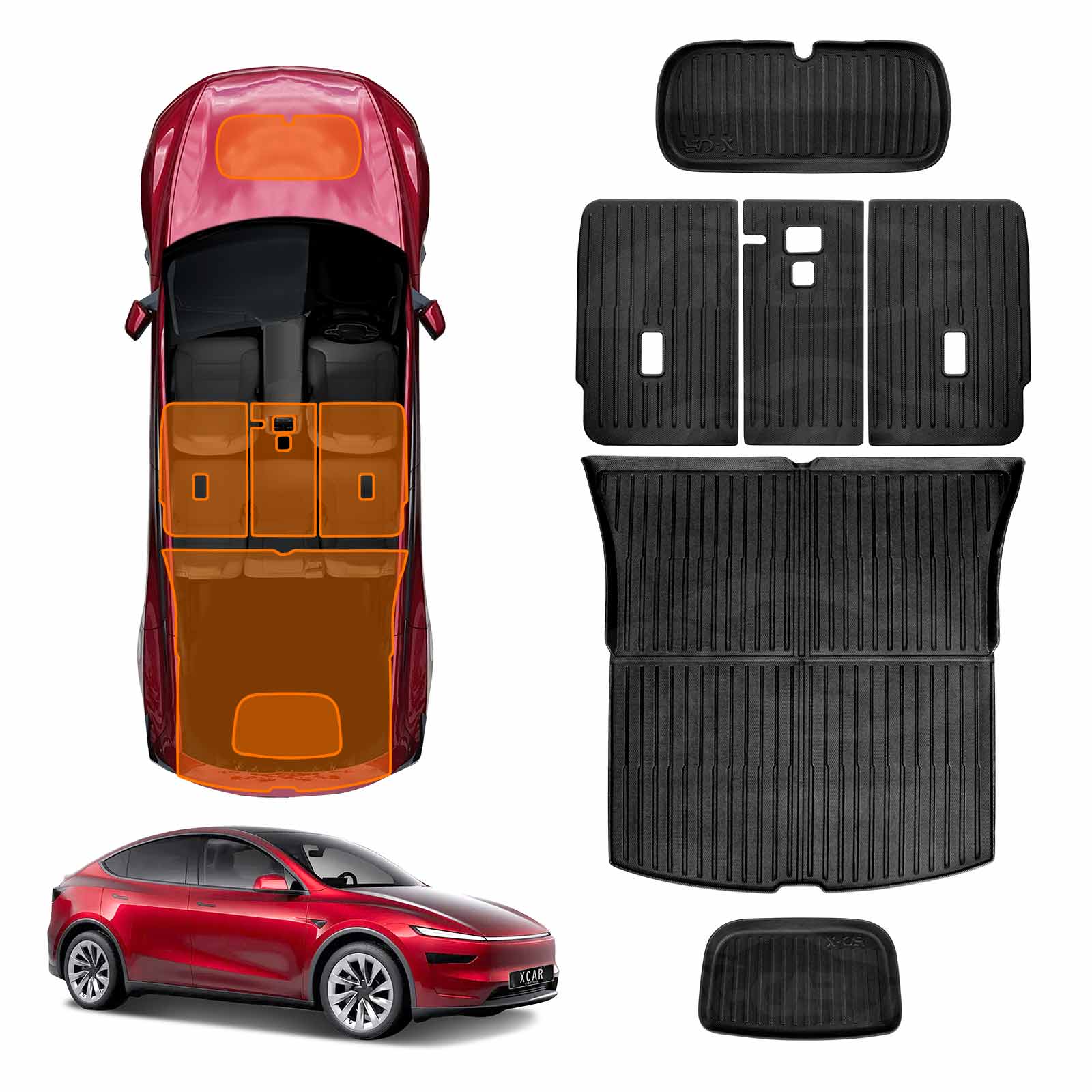 NEW Tesla Model Y Juniper Interior Liners Set 3D All-Weather Cargo Mat ...