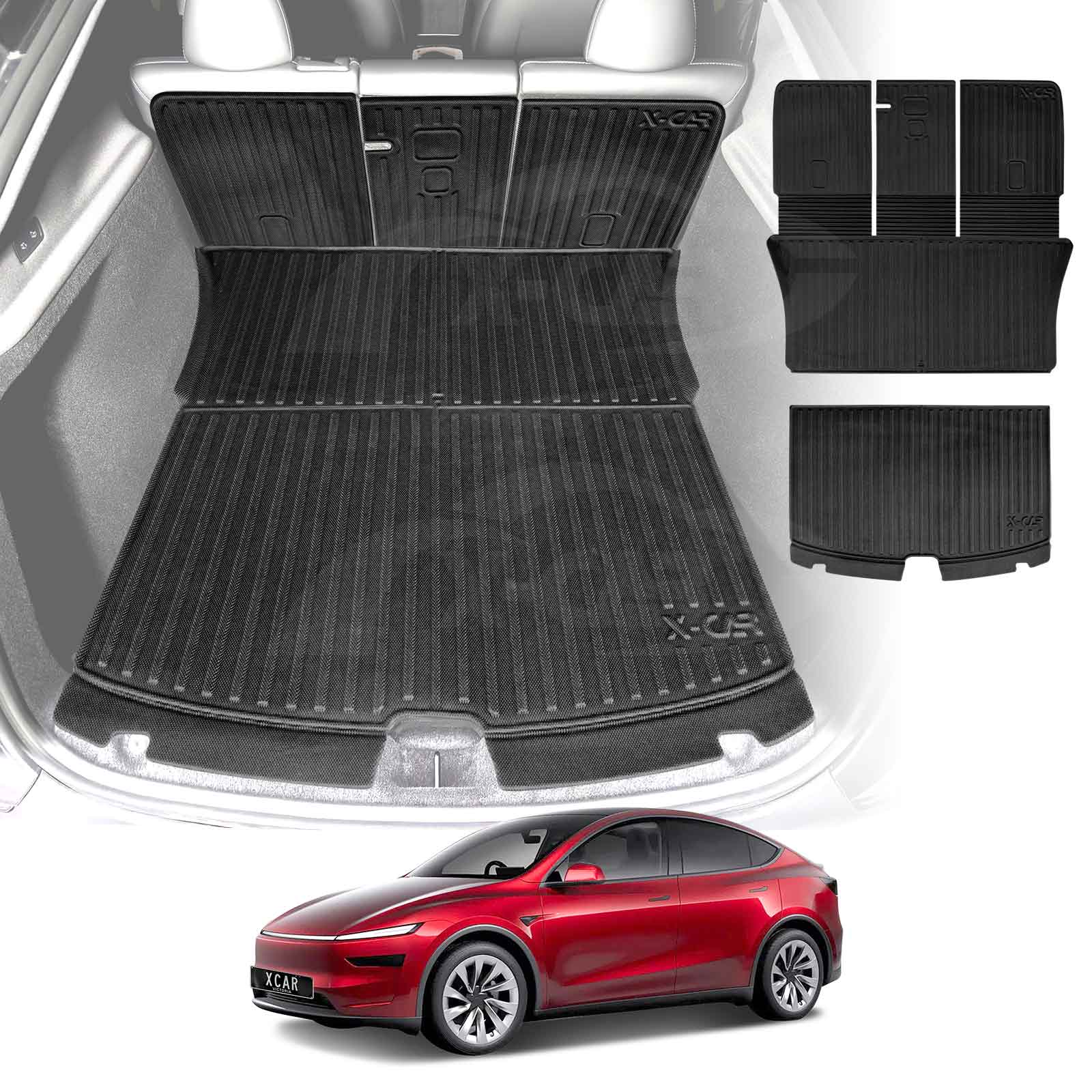Tesla Model Y Juniper Interior Liners Set 3D All-Weather Cargo Mats ...