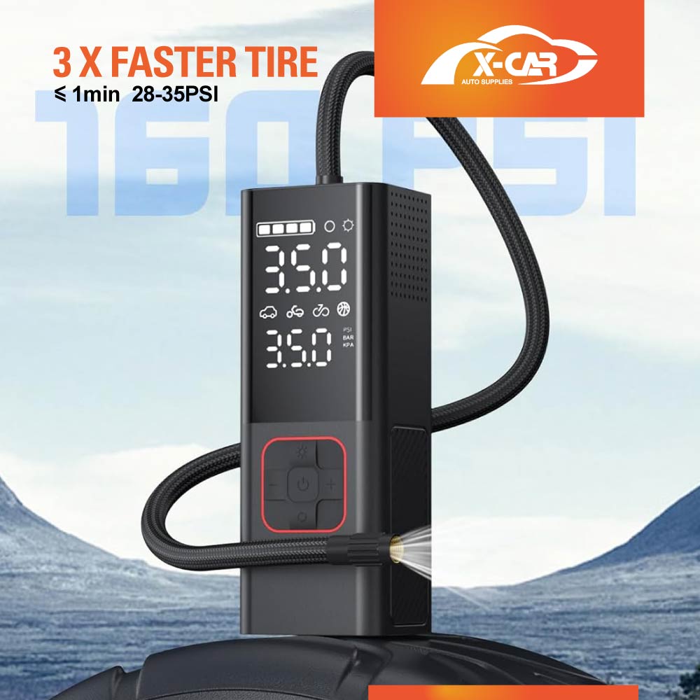 Portable Air Pump Cordless Electric Air Compressor with Digital ...