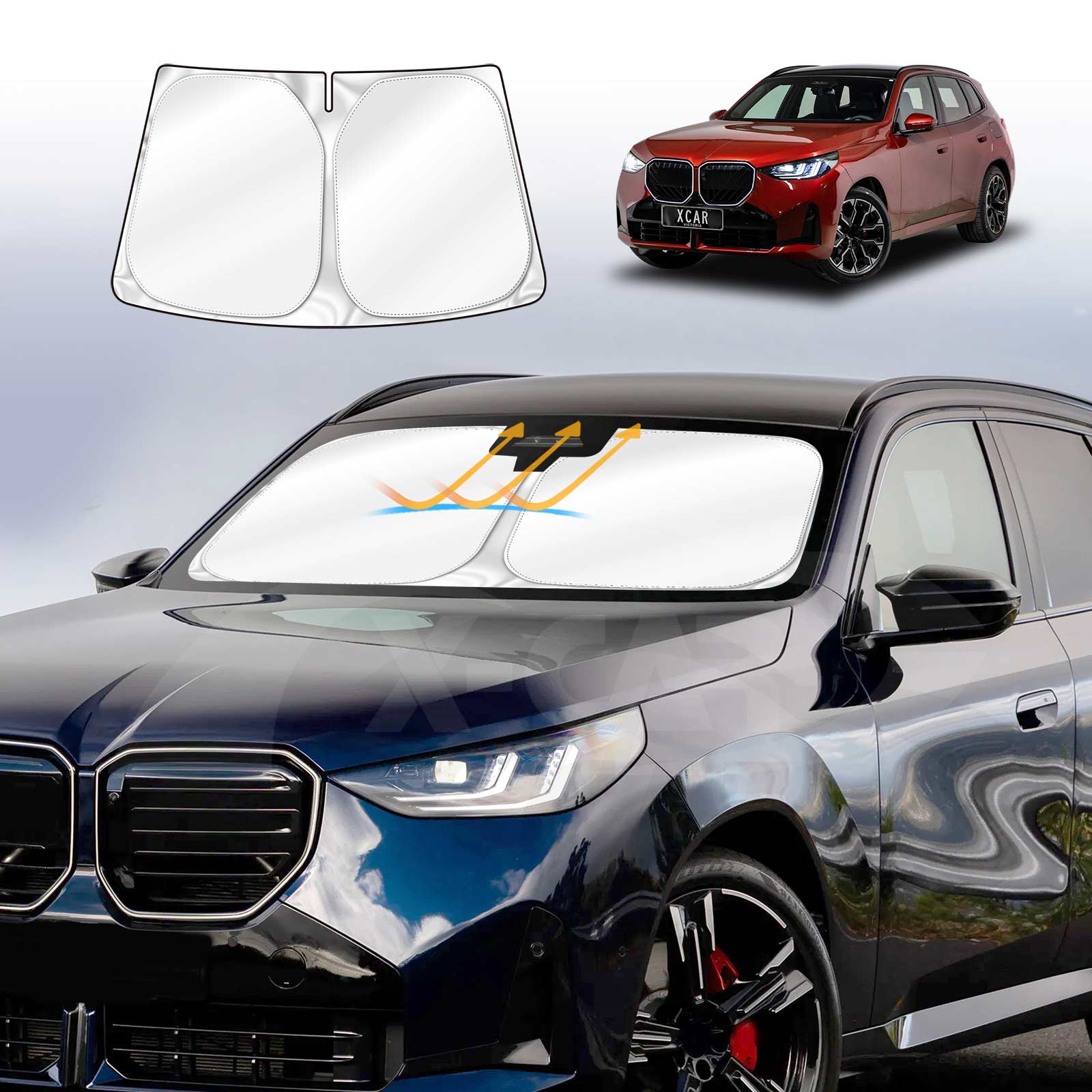 WindScreen Sun Shade for BMW X3 G45 Series 2024-Onwards WindShield Bli ...