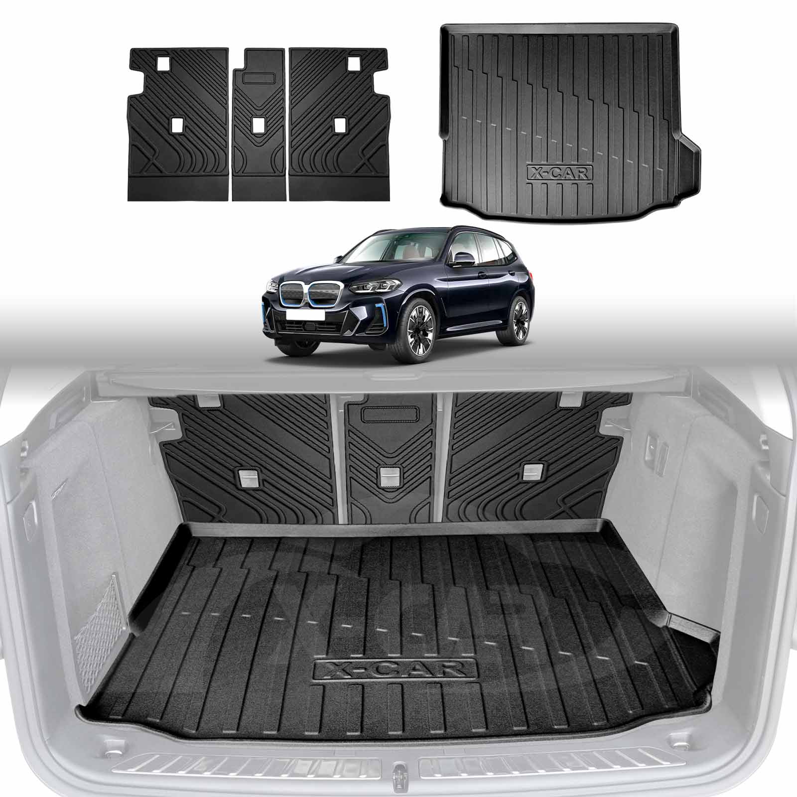 Boot Liner Back Seats Protector for BMW iX3 2023-2025 Cargo Trunk Cover ...