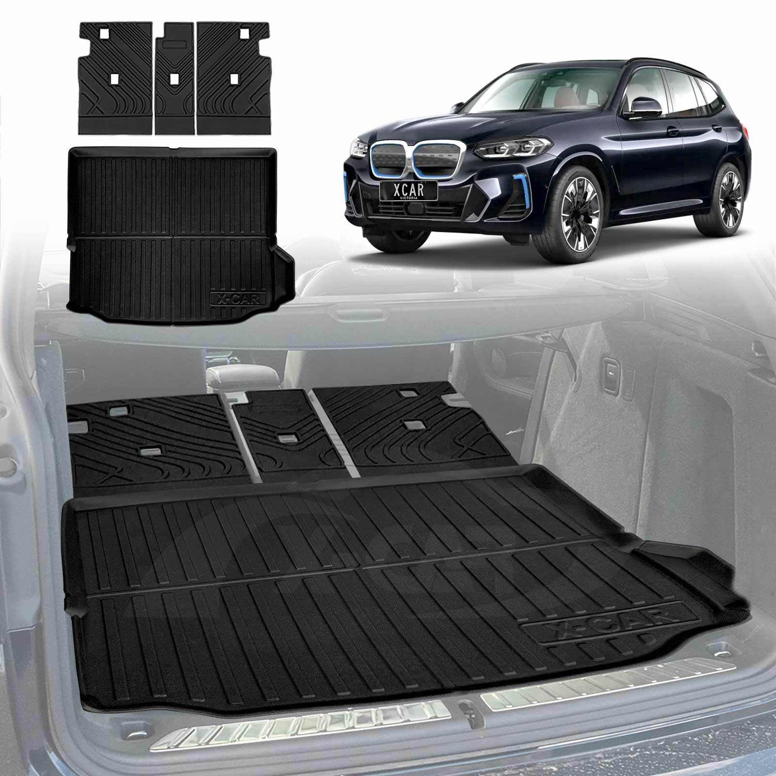 Boot Liner Back Seats Protector for BMW iX3 2023-2025 Cargo Trunk Cover ...