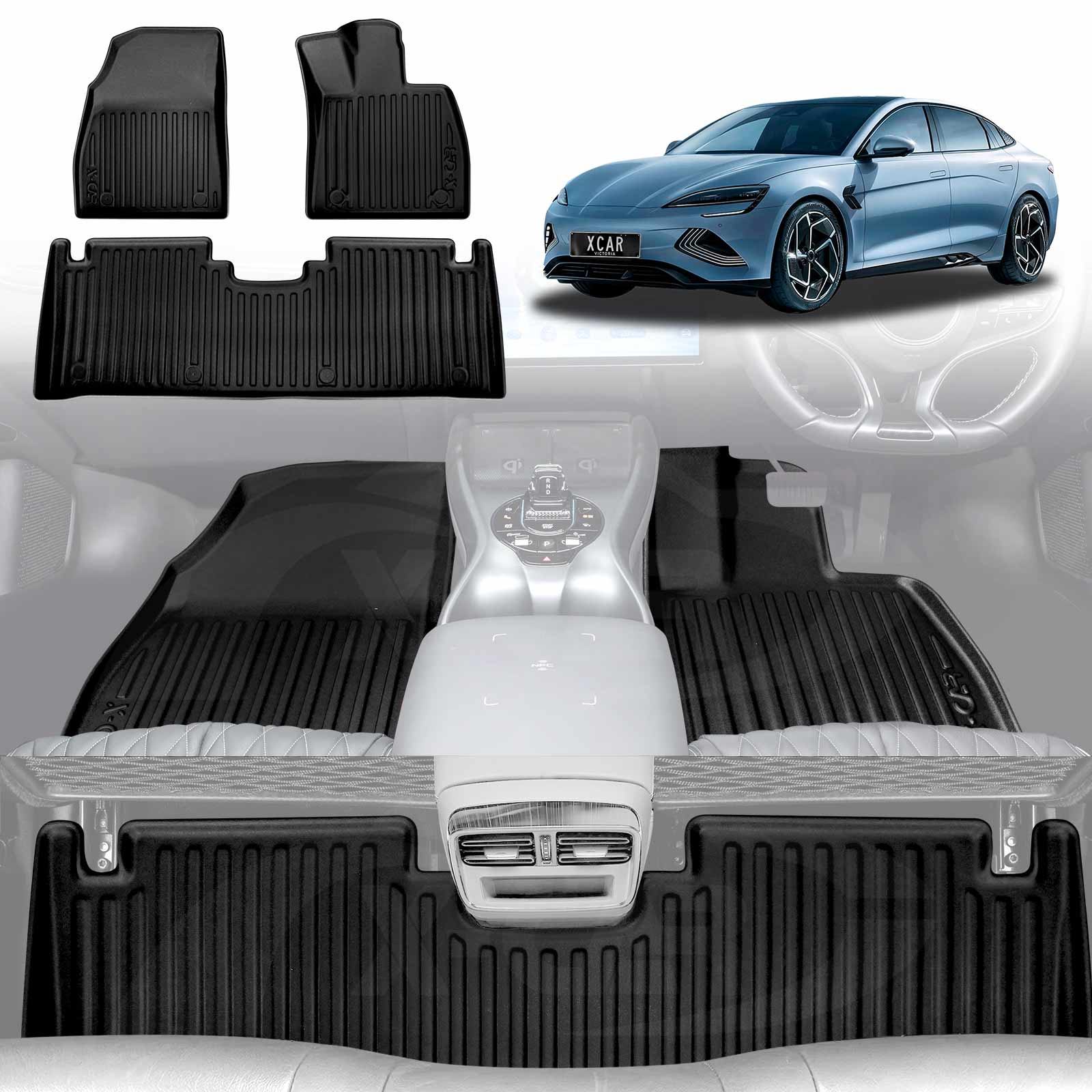 3D All-Weather Floor Mats for BYD Seal 2023-Onwards | X-CAR