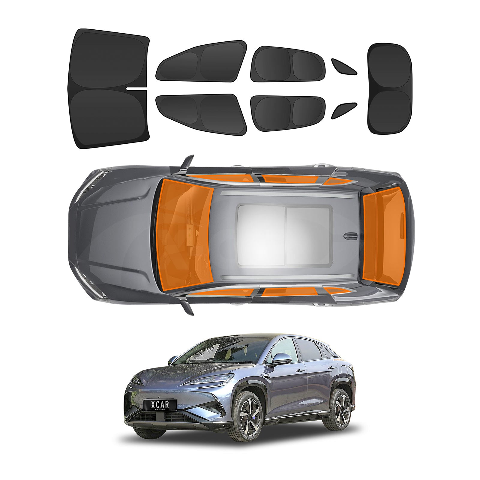 Window Sunshade Block Cover for BYD SEALION 7-Privacy & UV Protection ...