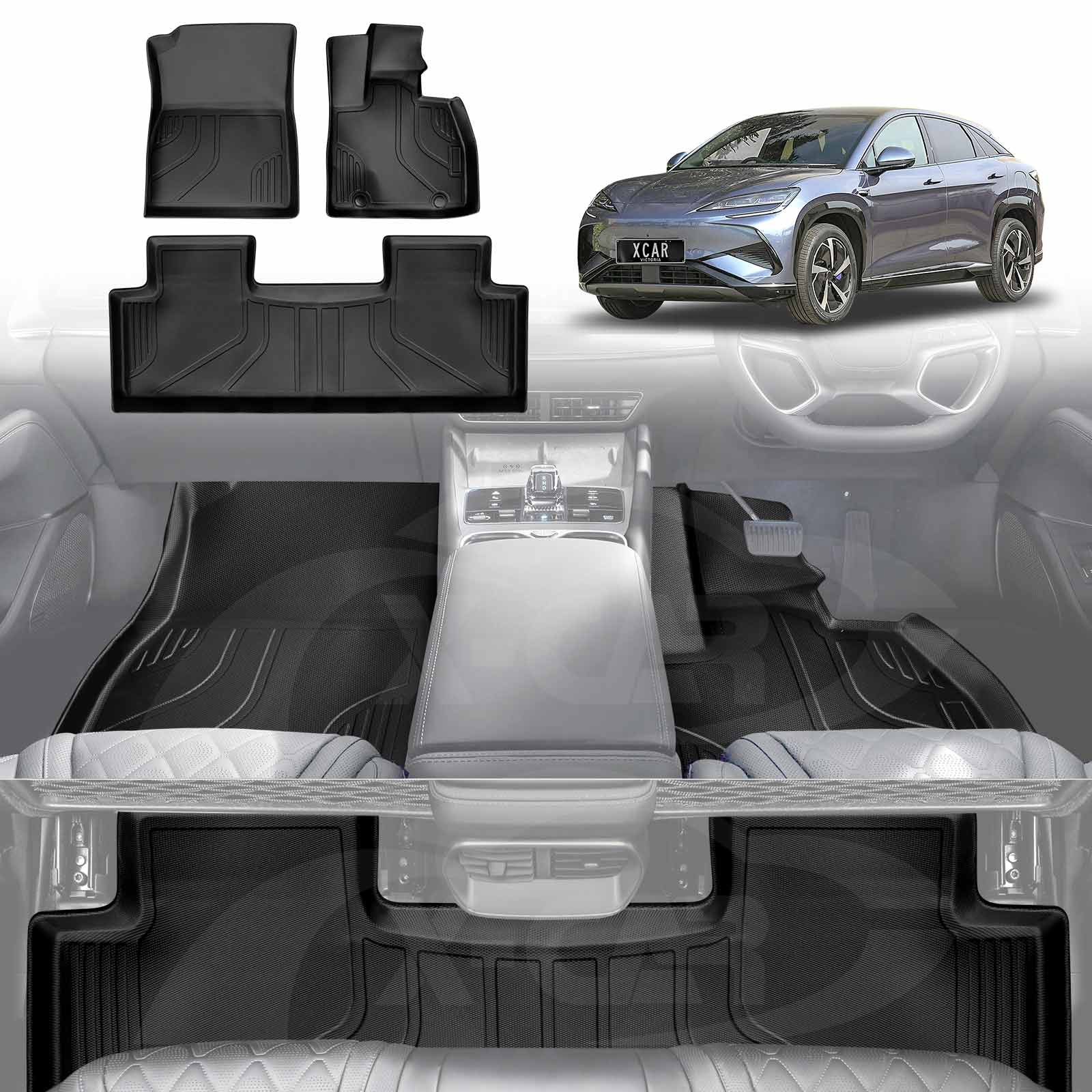 3D Floor Mats for BYD SEALION 7 2025-Onwards All-Weather Car Liners | X-CAR