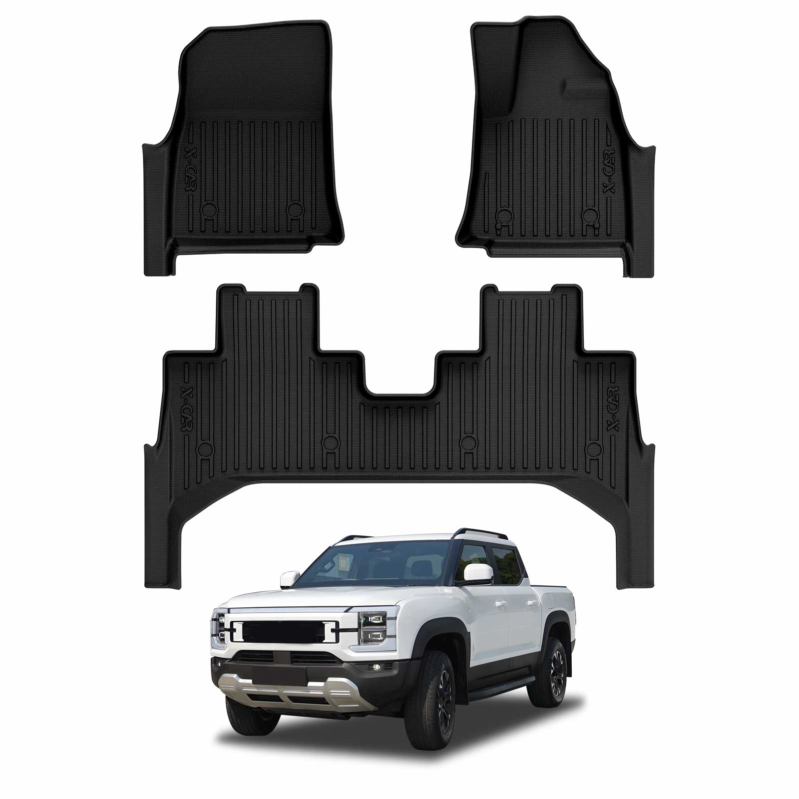 3D Car Mats for BYD Shark 6 2024-2025 All-Weather Floor Liners | X-CAR