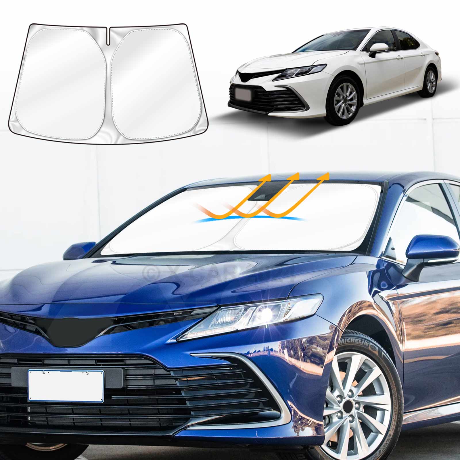 WindScreen Sun Shade for Toyota Camry 2018-2024 WindShield Sun Visor ...