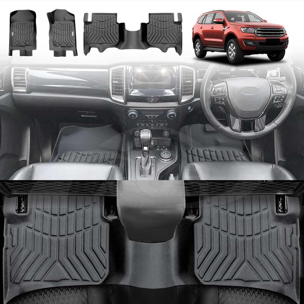 3D All-Weather Floor Mats for Ford Everest 2015-2022 | X-CAR