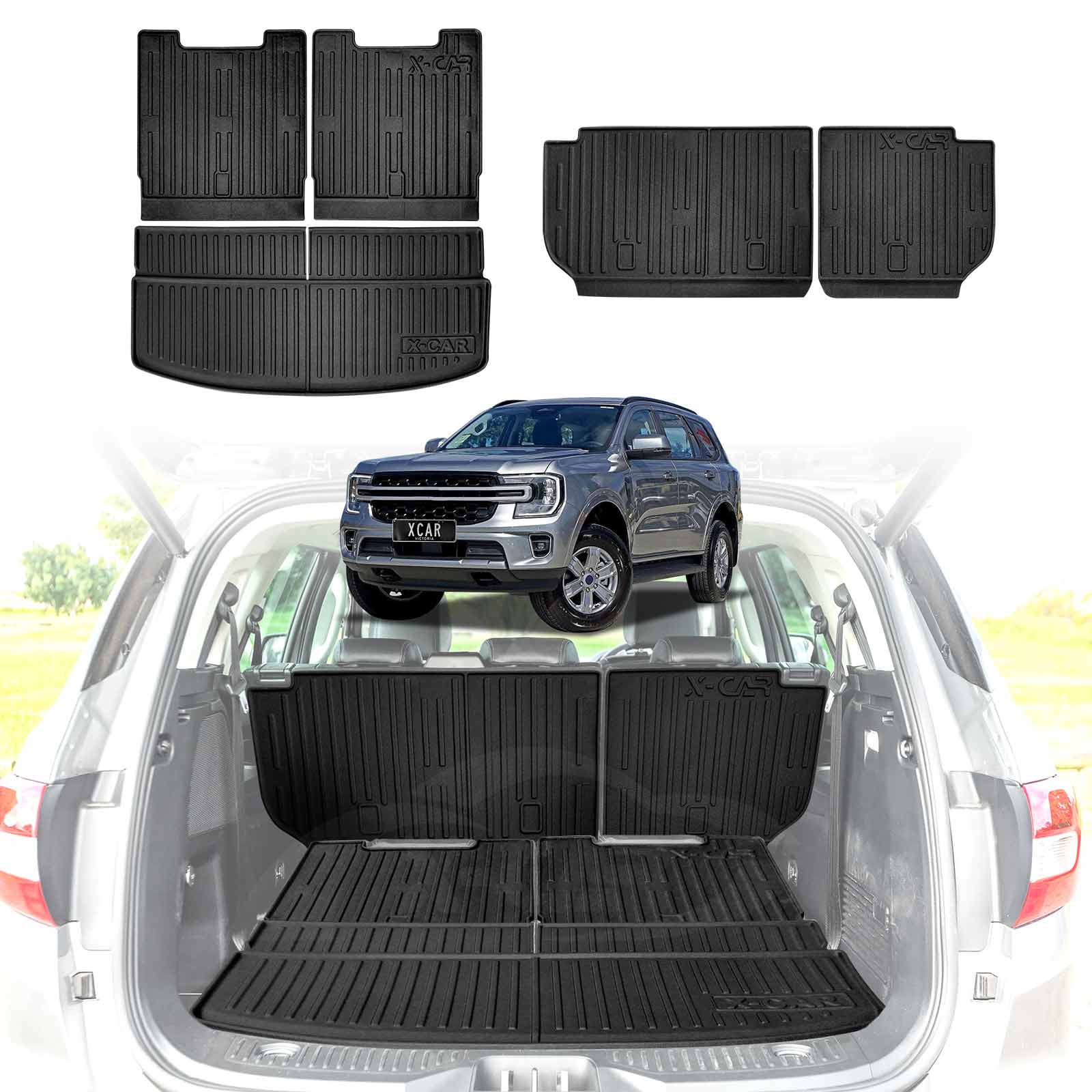Boot Liner / Back Seat Protector for Ford Everest 2022-Onwards Cargo T ...