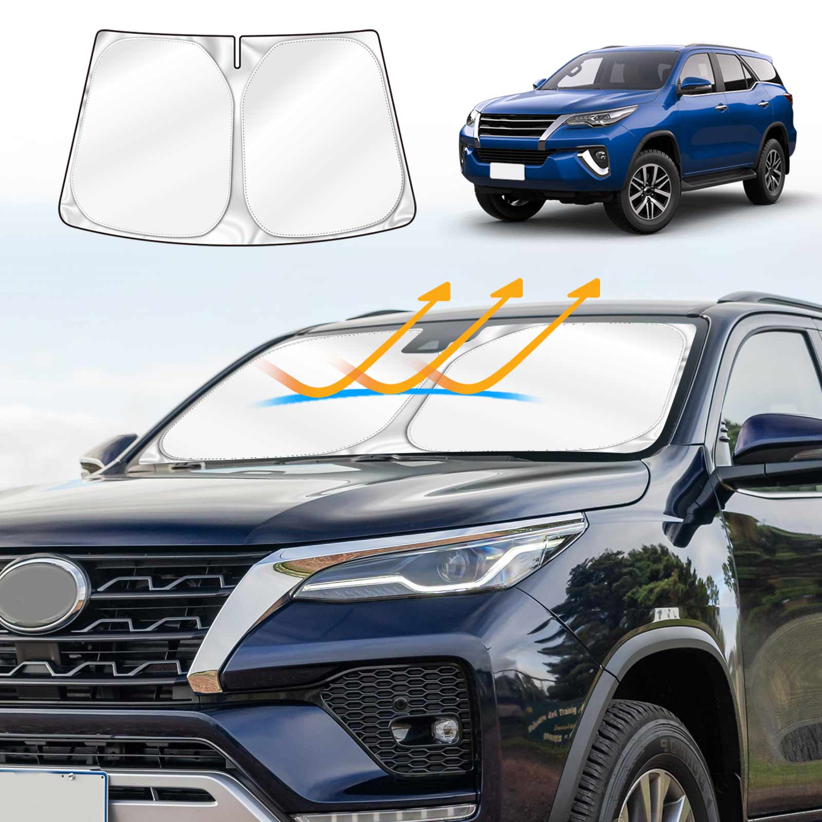 WindScreen Sun Shade for Toyota Fortuner 2015-2022 Car Accessories ...