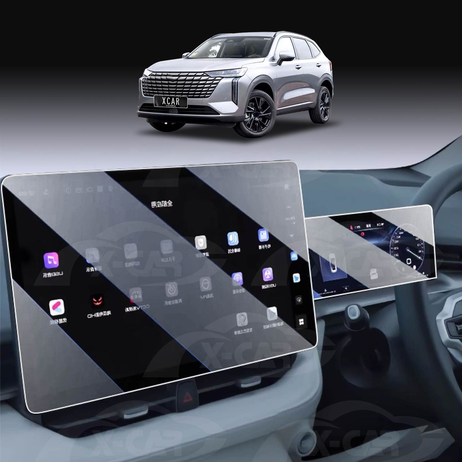 Tempered Glass Dash Center Console Screen Protector for GWM Haval H6 2 ...