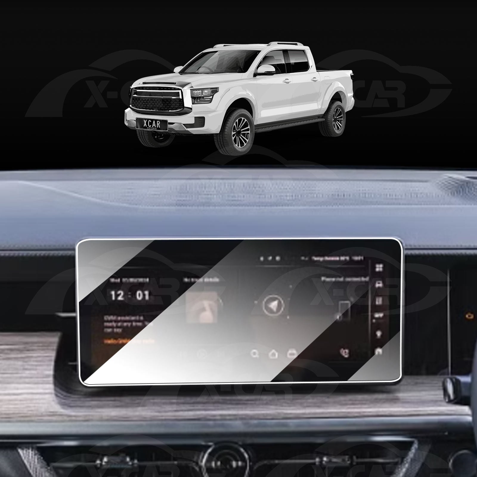 GWM Cannon Alpha 2024-Onwards Tempered Glass Dash Screen Center Consol ...