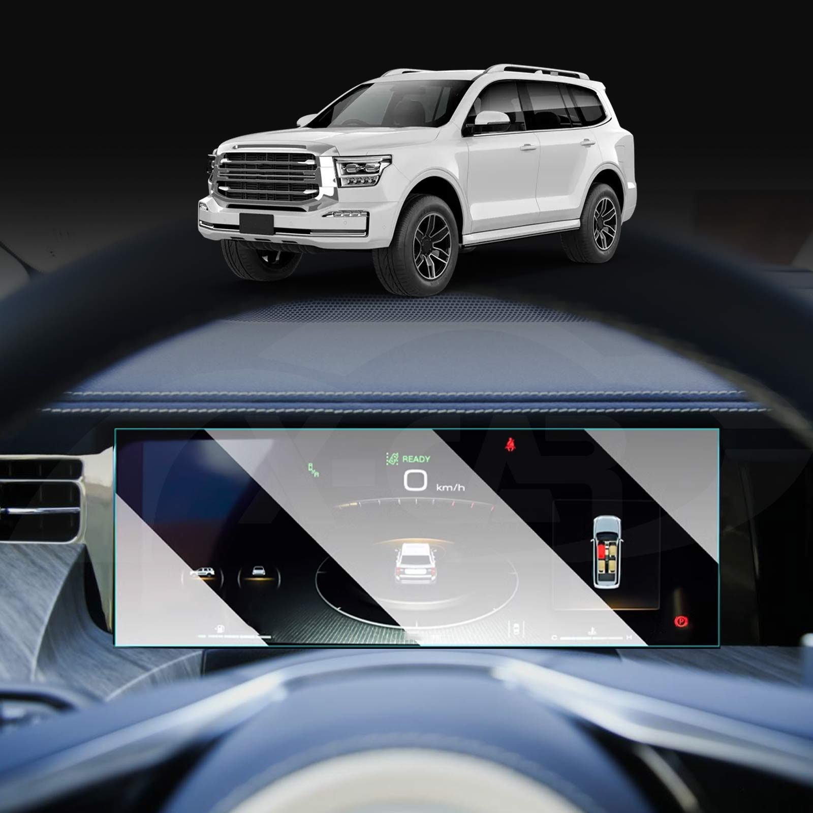 GWM Tank 500 2024-Onwards Dash Screen Protector Center Console Tempered ...