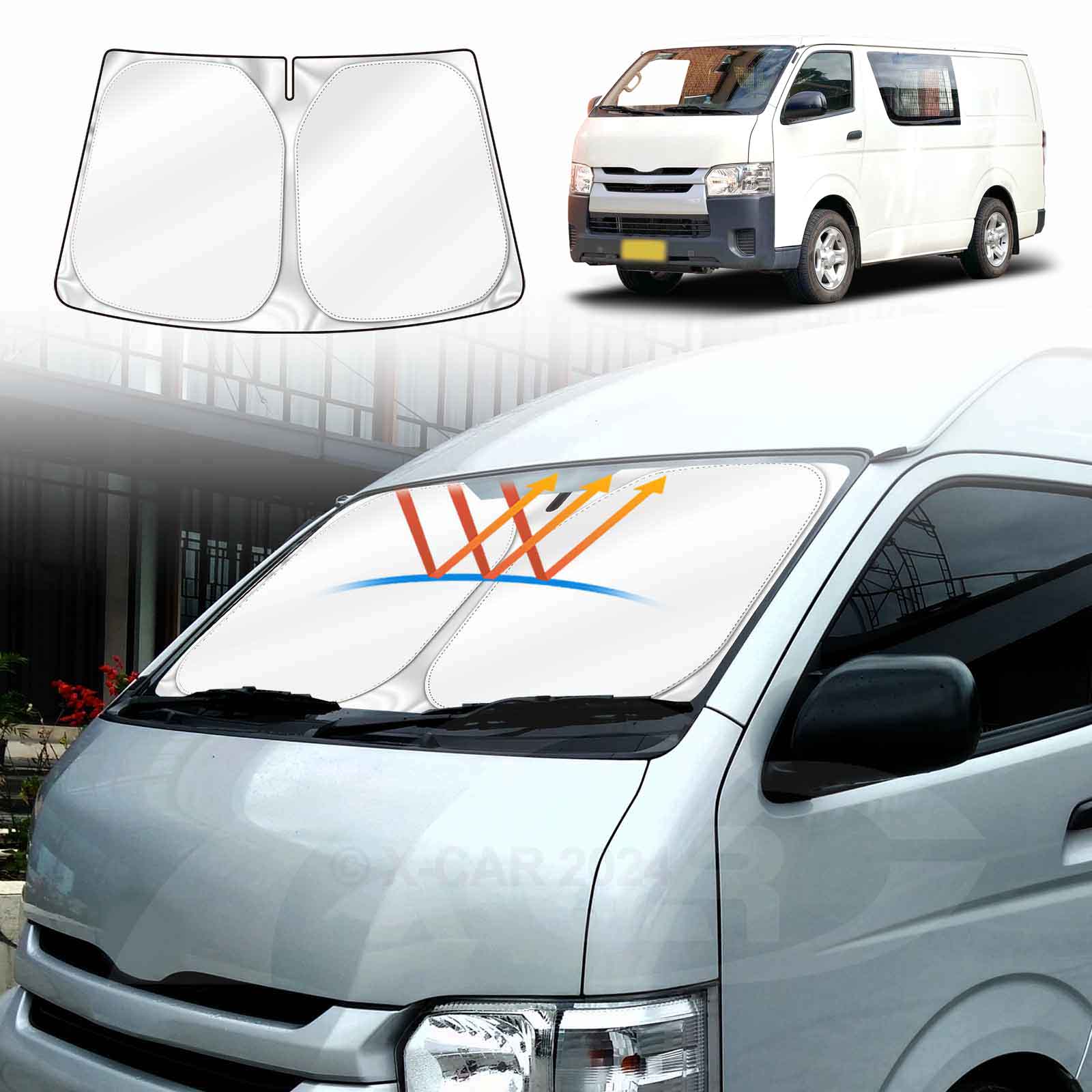 X-CAR Windscreen Sun Shade for Toyota HiAce Van 2005-2018 Australia