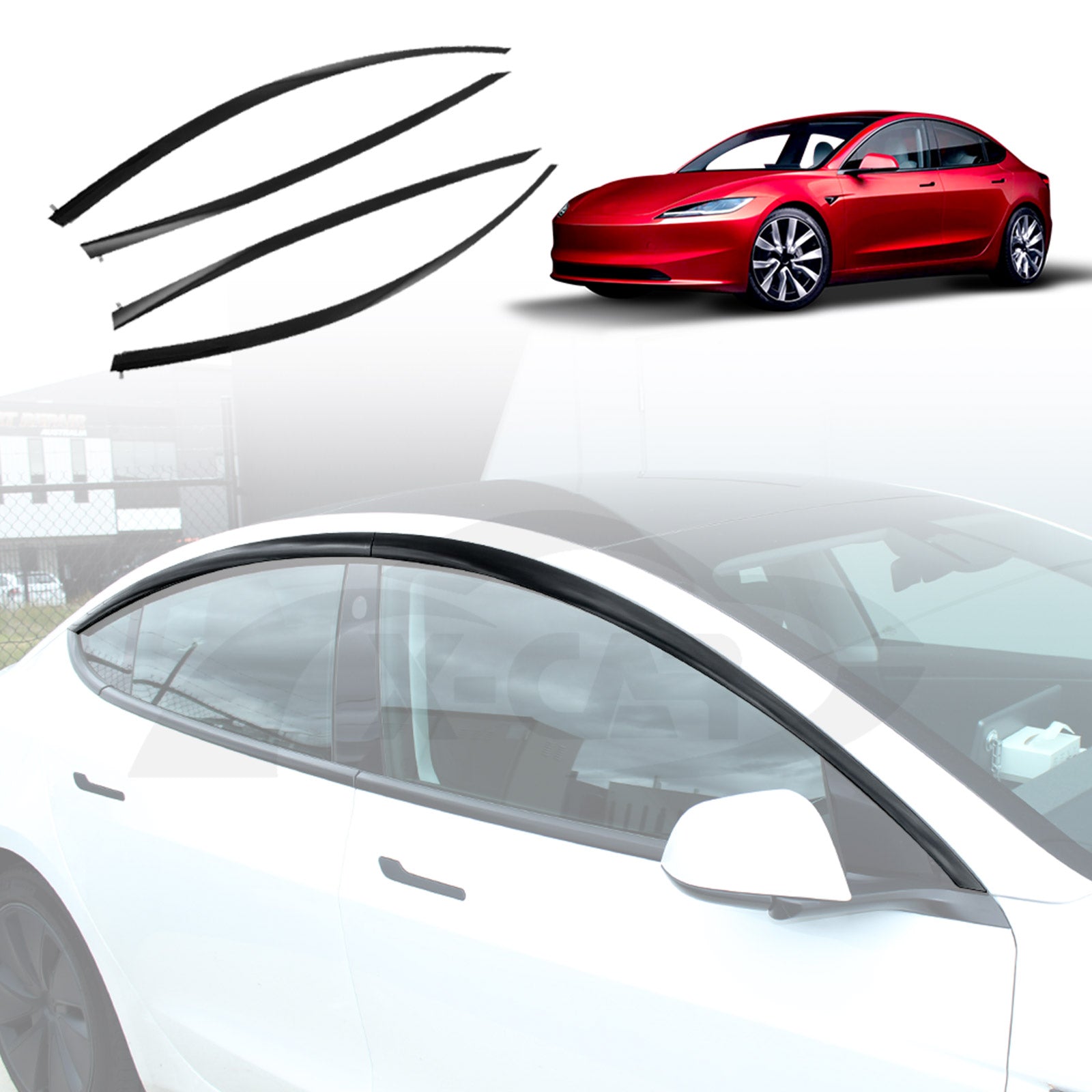 WeatherShields For Tesla Model 3 Highland 2023-Onwards Car Weather Shi ...