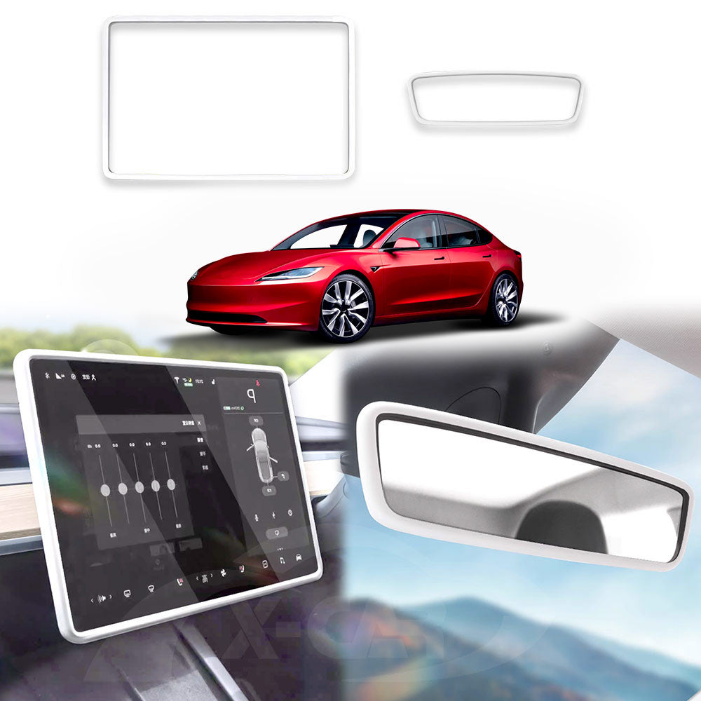 Tesla Model 3 Highland Screen Protector Rearview Mirror Frame Protecti ...
