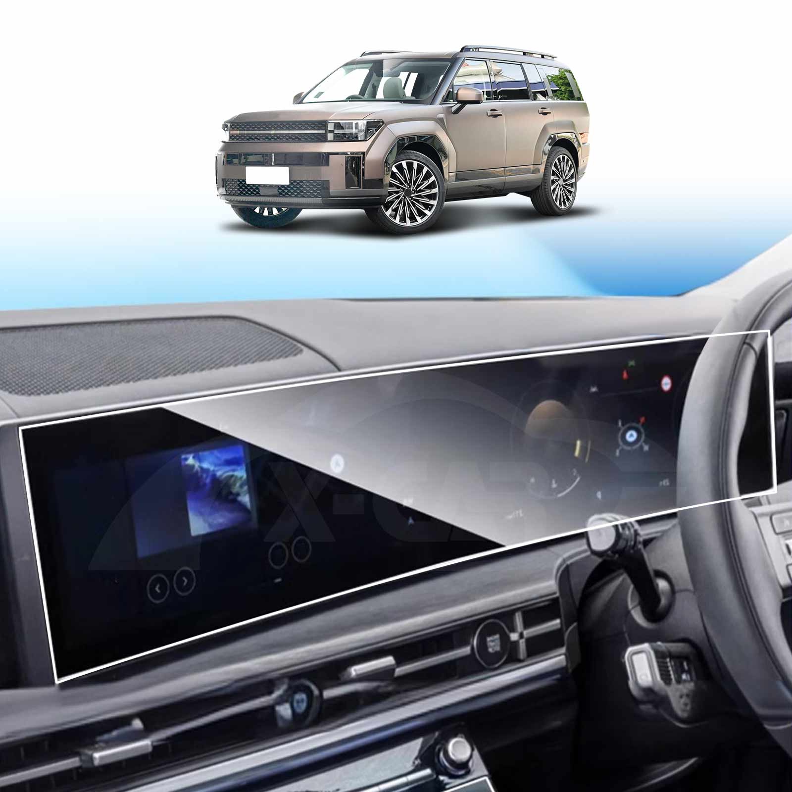 Screen Protector for Hyundai SantaFe Santa Fe 6/7 Seater 2024-Onwards ...