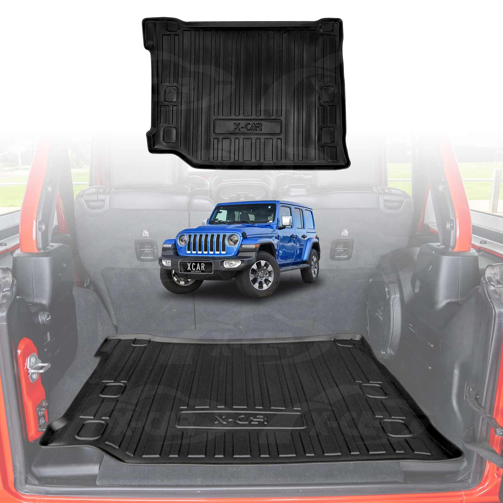 Boot Liner for Jeep Wrangler JL Series 4-Door 2018-Onwards All Weather ...