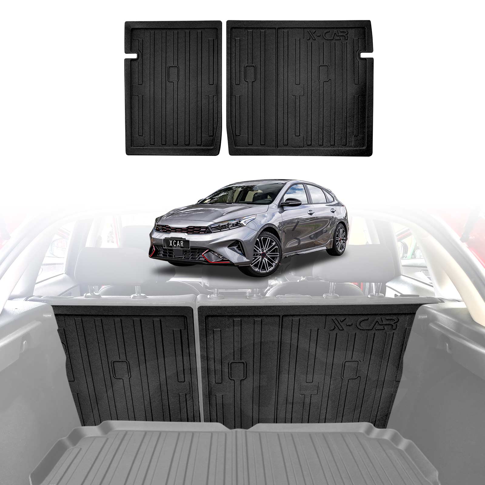 Boot Liner & Back Seat Protector for Kia Cerato Hatch BD 2018–2024 | X-CAR