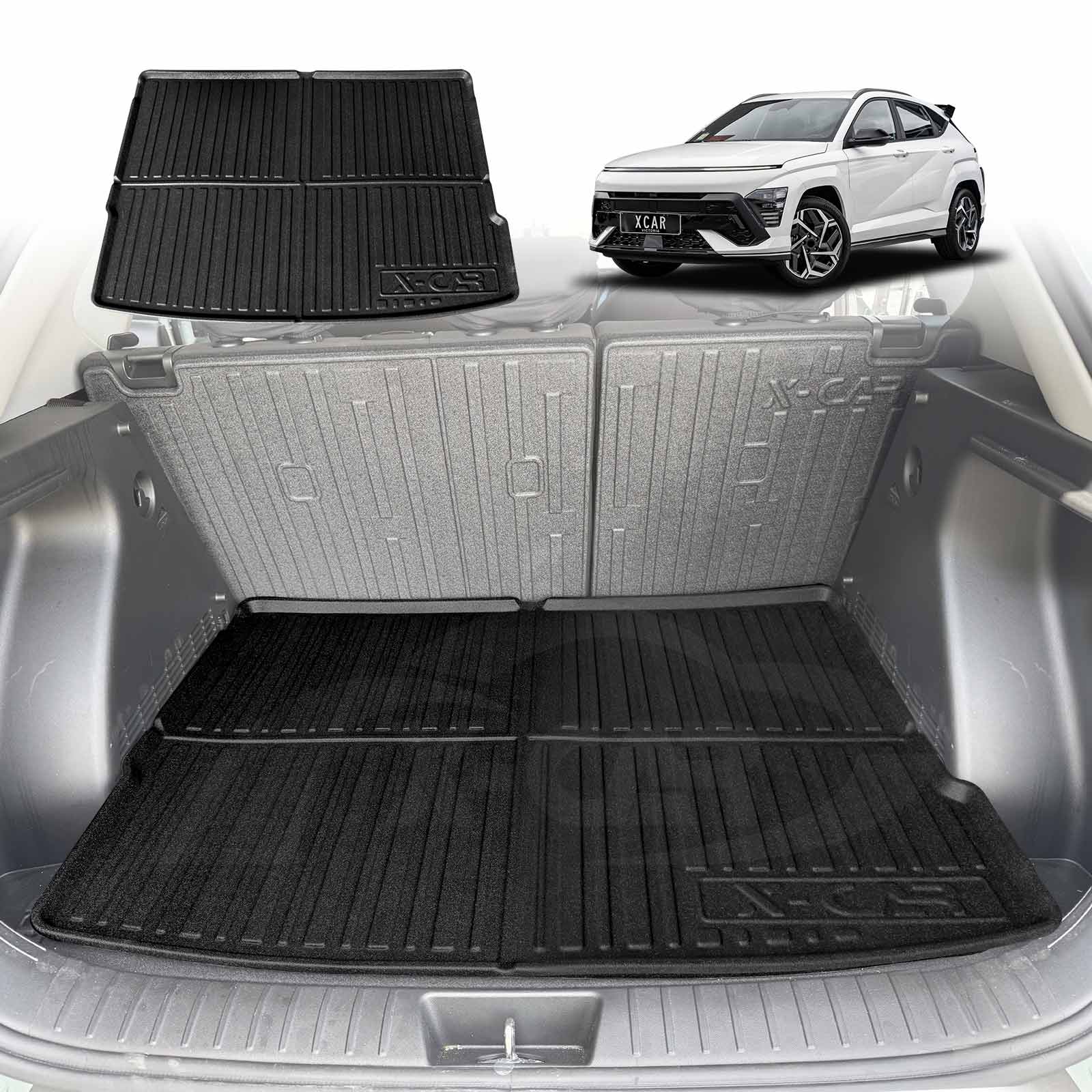 Boot Liner / Kick Mats or Hyundai Kona 2023-Onwards Trunk Cargo Mat | X-CAR