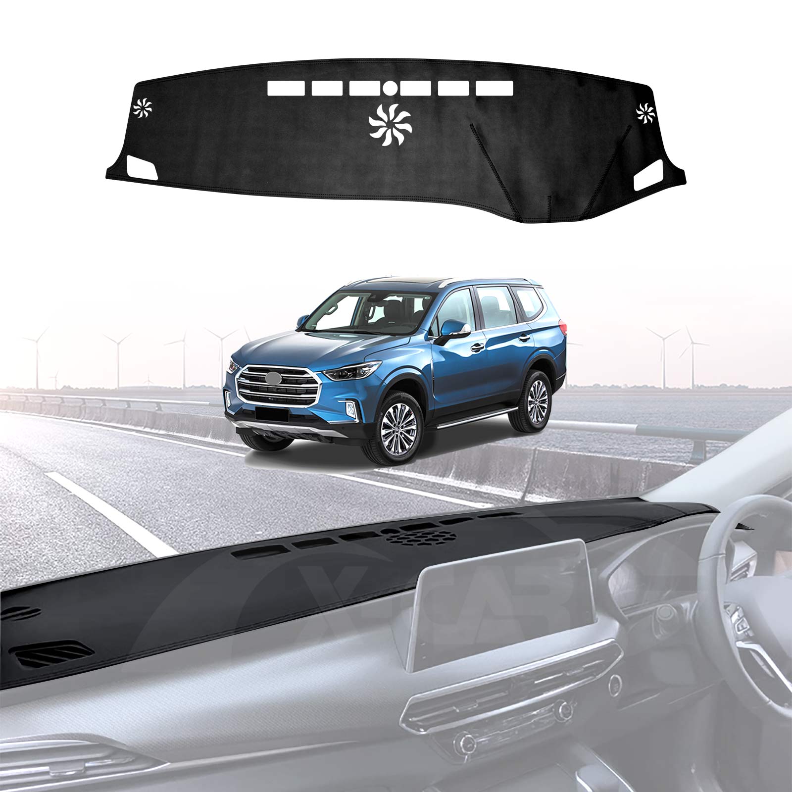 Dash Mat for LDV D90 2017-2024 Non-Slip Microfiber Leather | X-CAR