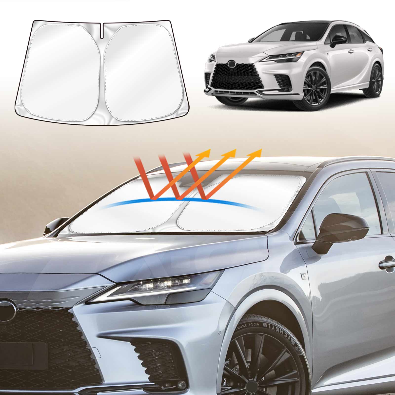 WindScreen Sun Shade for Lexus RX350 RX350h RX500h 2022-2024 | X-CAR