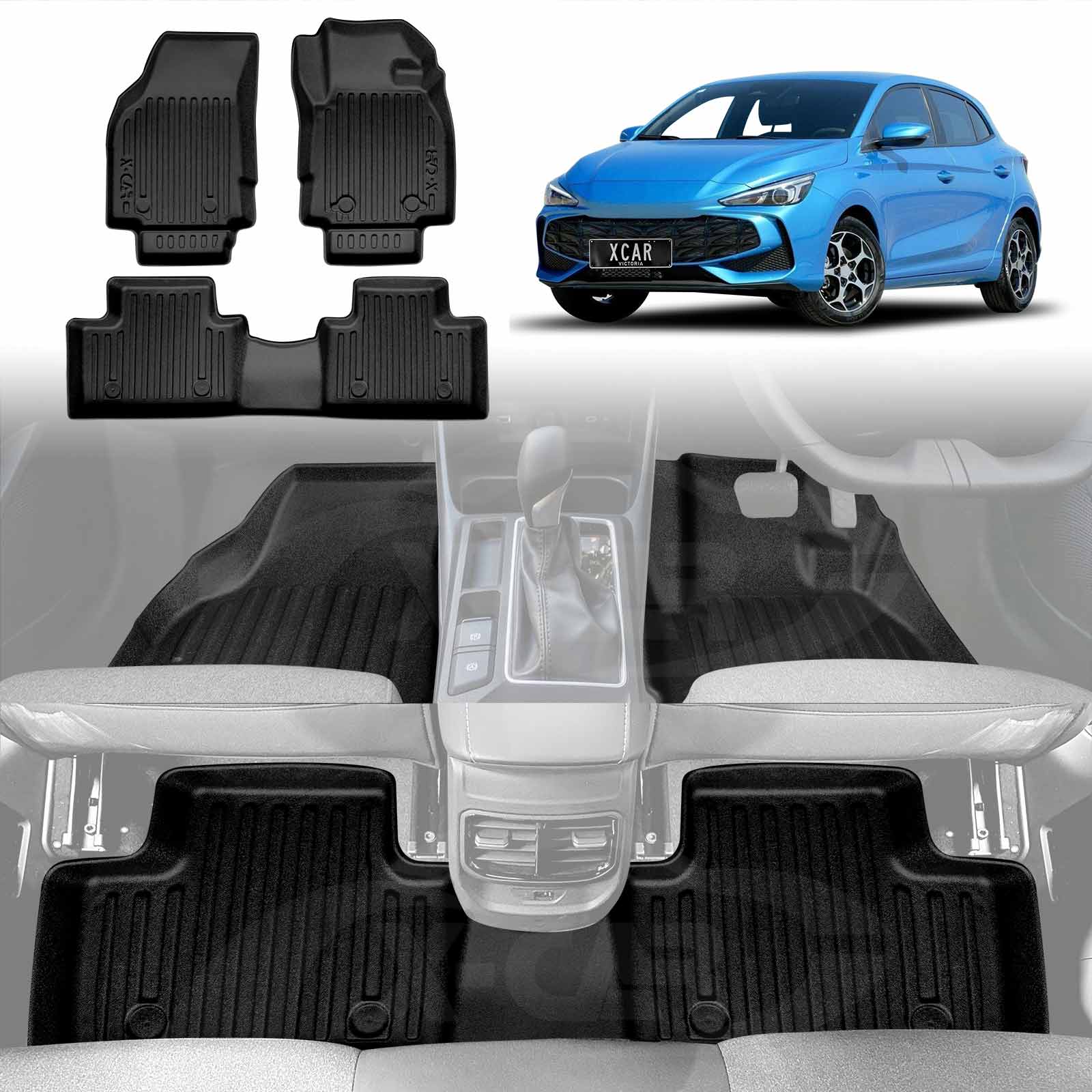 3D Floor Mats for MG 3 MG3 2024-2025 All-Weather Car Liners | X-CAR
