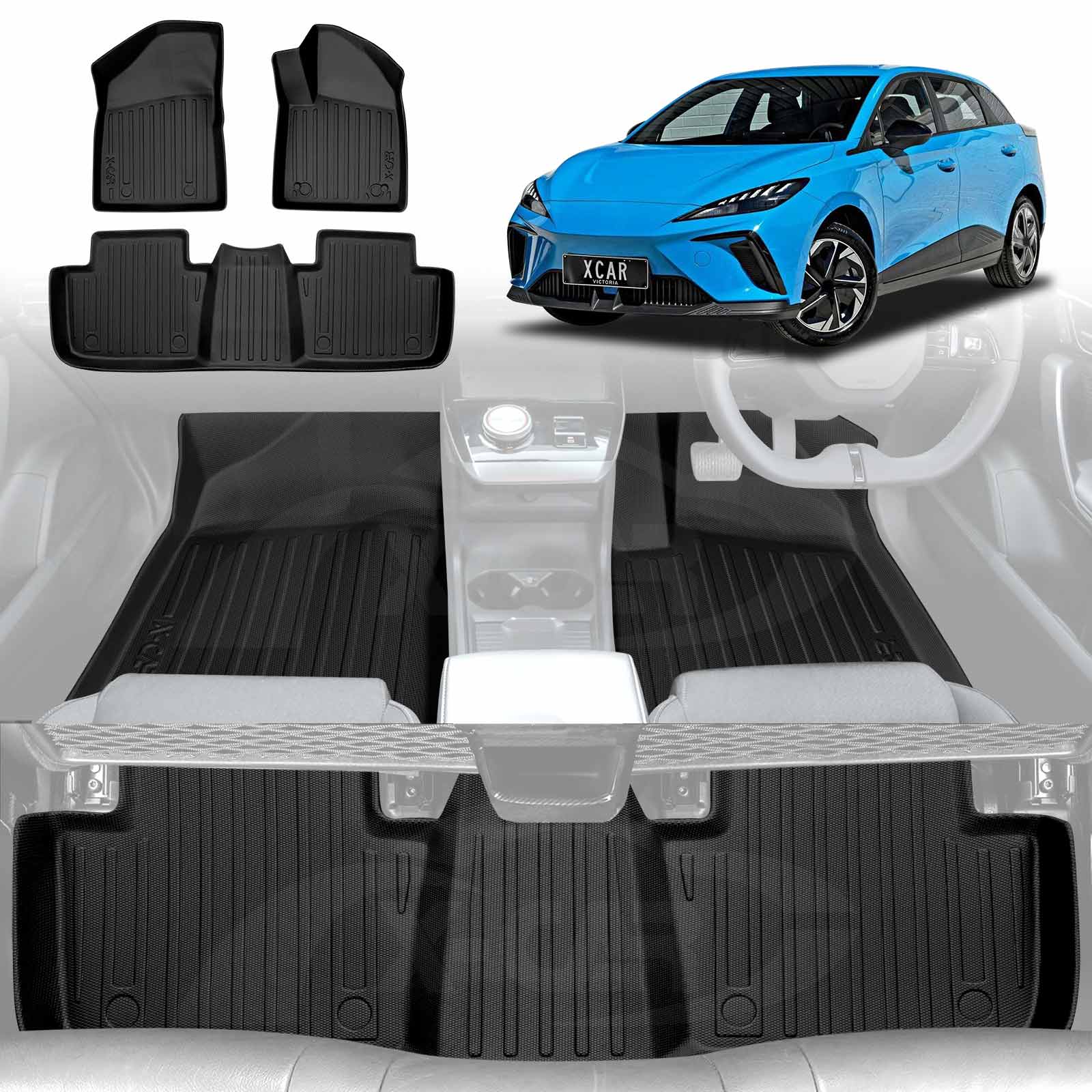 3D All-Weather Floor Mats for MG MG4 2023-Onwards | X-CAR