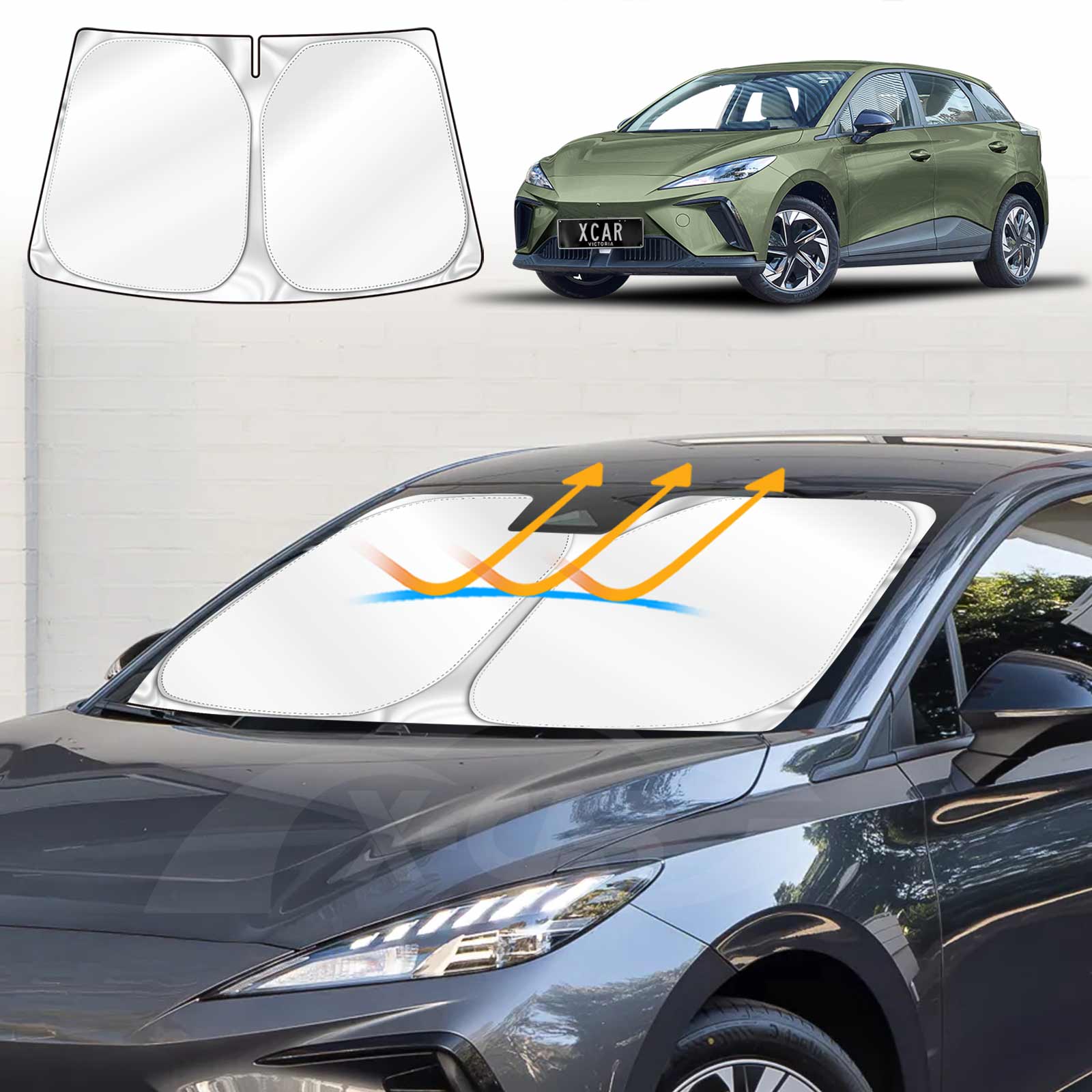 WindScreen Sun Shade for MG MG4 2023-Onwards WindShield Sun Visor ...