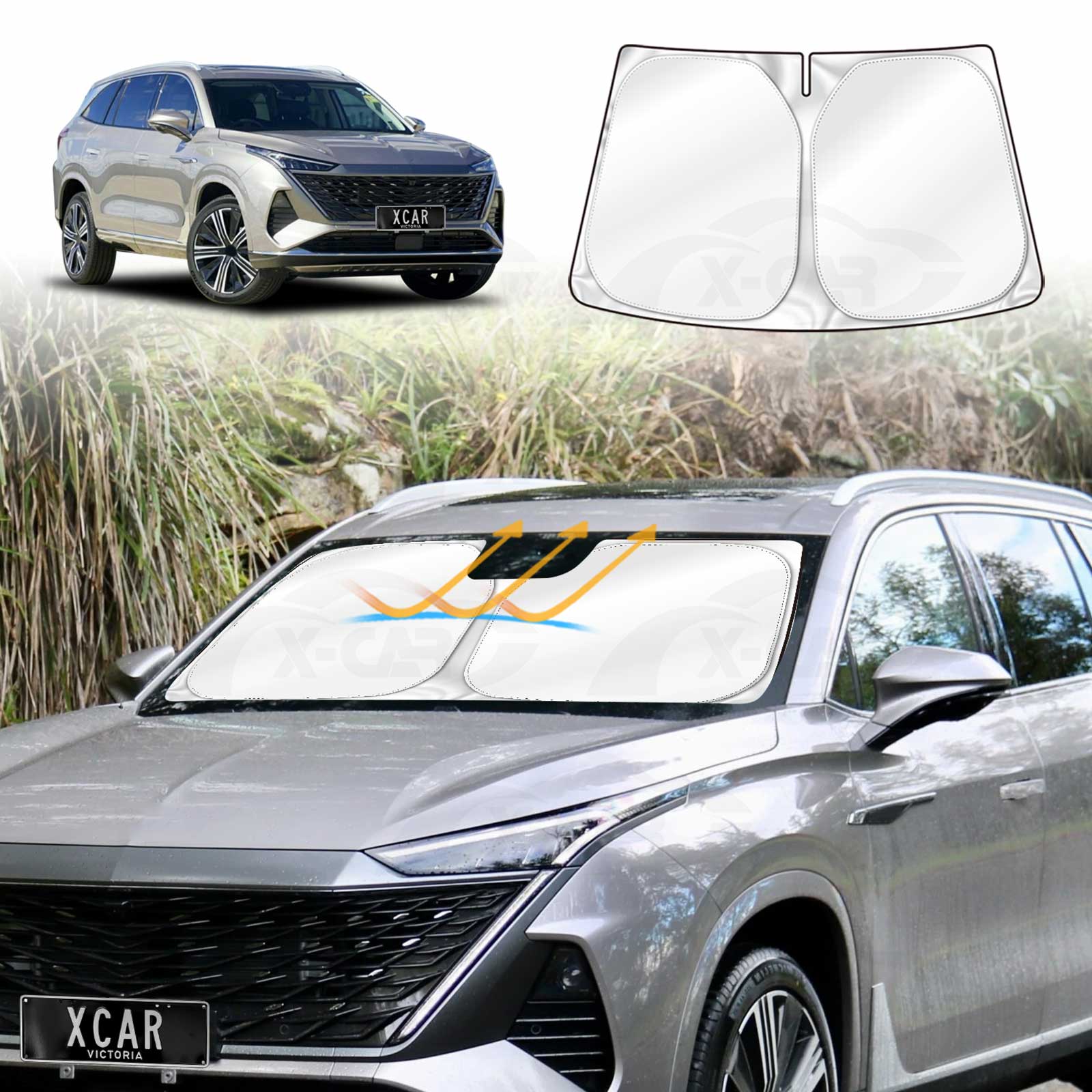 WindScreen Sun Shade for MG QS 2025-Onwards Sun Visor Protector | X-CAR