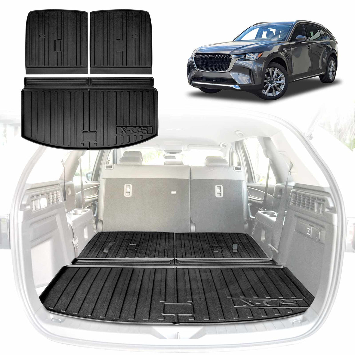 Boot Liner Back Seats Protector for Mazda CX-90 CX90 2023-Onwards All ...