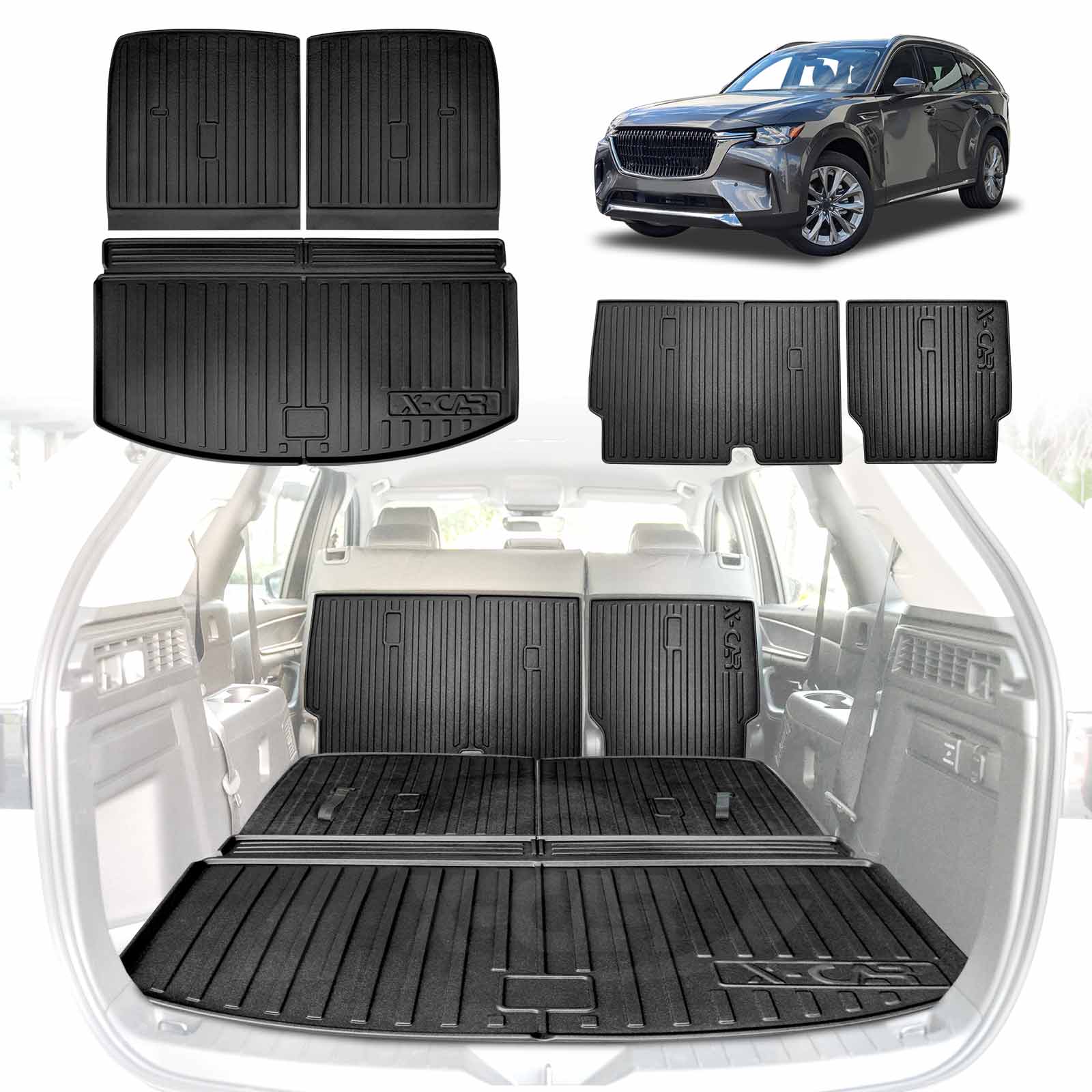 Boot Liner Back Seats Protector for Mazda CX-90 CX90 2023-Onwards All ...