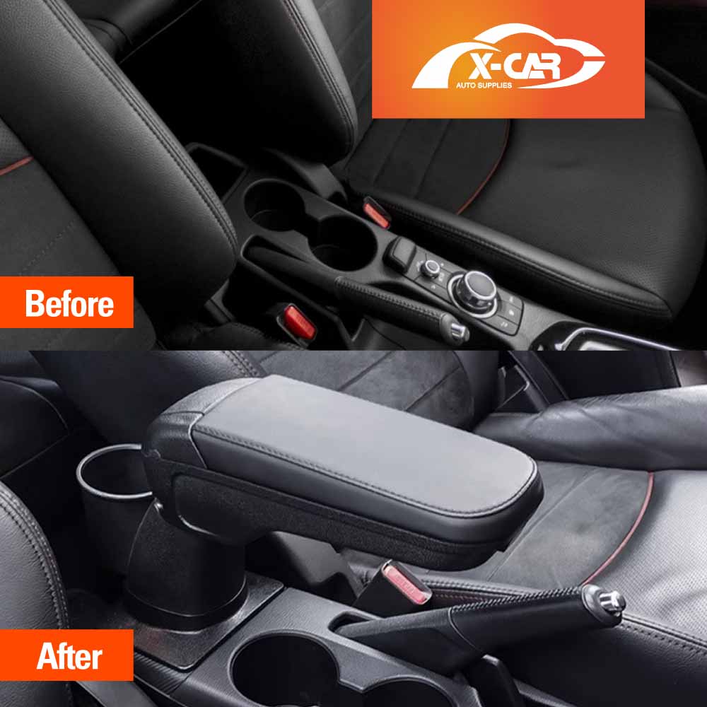 Central Armrest Storage Box with Cup Holder for Mazda 2 Hatch & Sedan ...