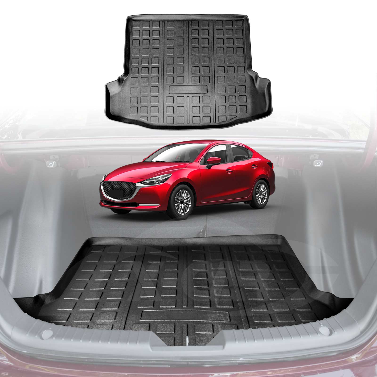 Boot Liner for Mazda 2 Sedan 2014-2025 DL Cargo Trunk Mat Luggage Tray ...