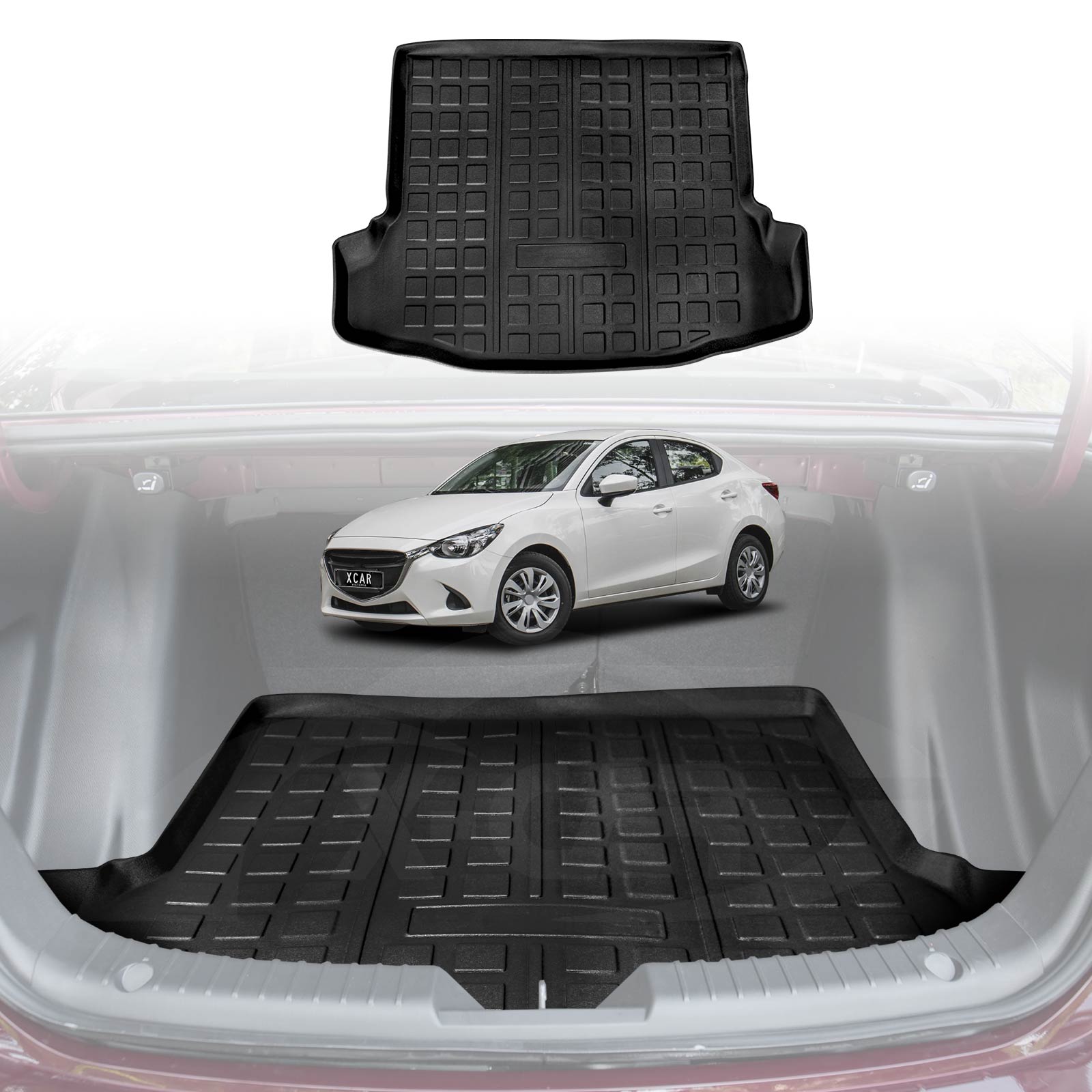 Boot Liner for Mazda 2 Sedan 2014-Onwards DL Cargo Trunk Mat Luggage ...