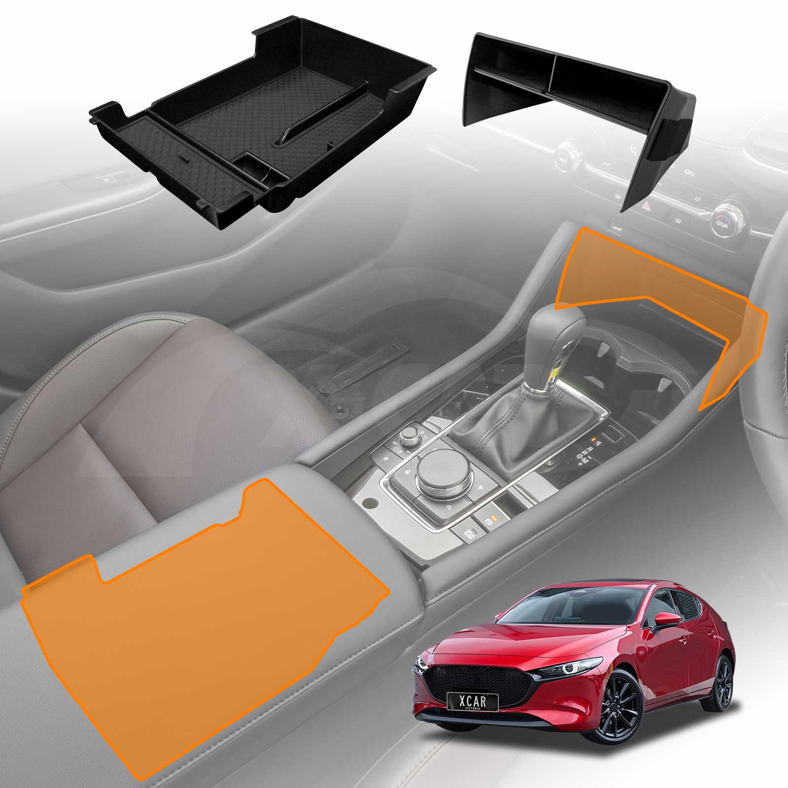 Glove Box Armrest Organizer Tray for Mazda 3 BP Series 2019-Onwards | X-CAR
