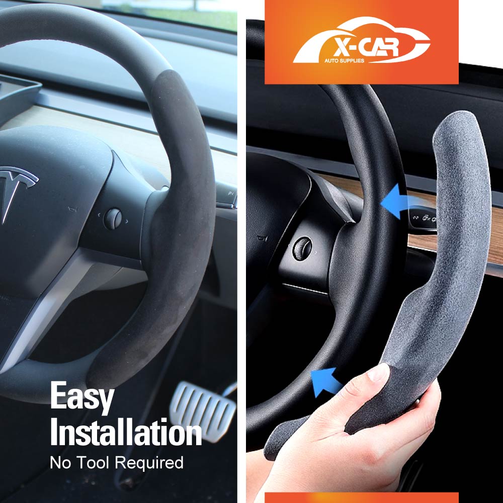 Tesla Model Y/3 Steering Wheel Grip Grab Cover Accessories | X-CAR